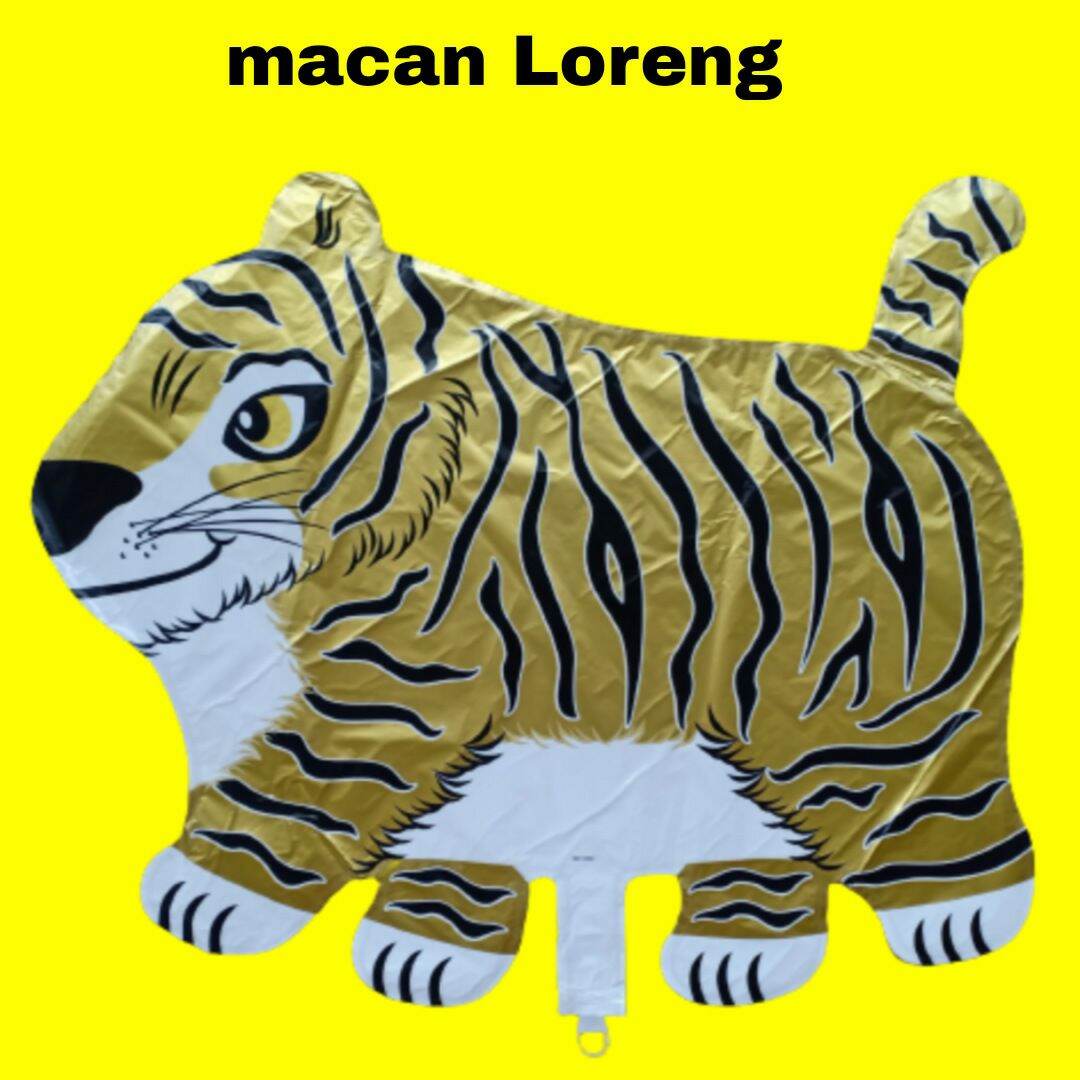 1pack MACAN LORENG GOLD (BALON GAS/FOIL/TERBANG/KARAKTER ) | Lazada ...
