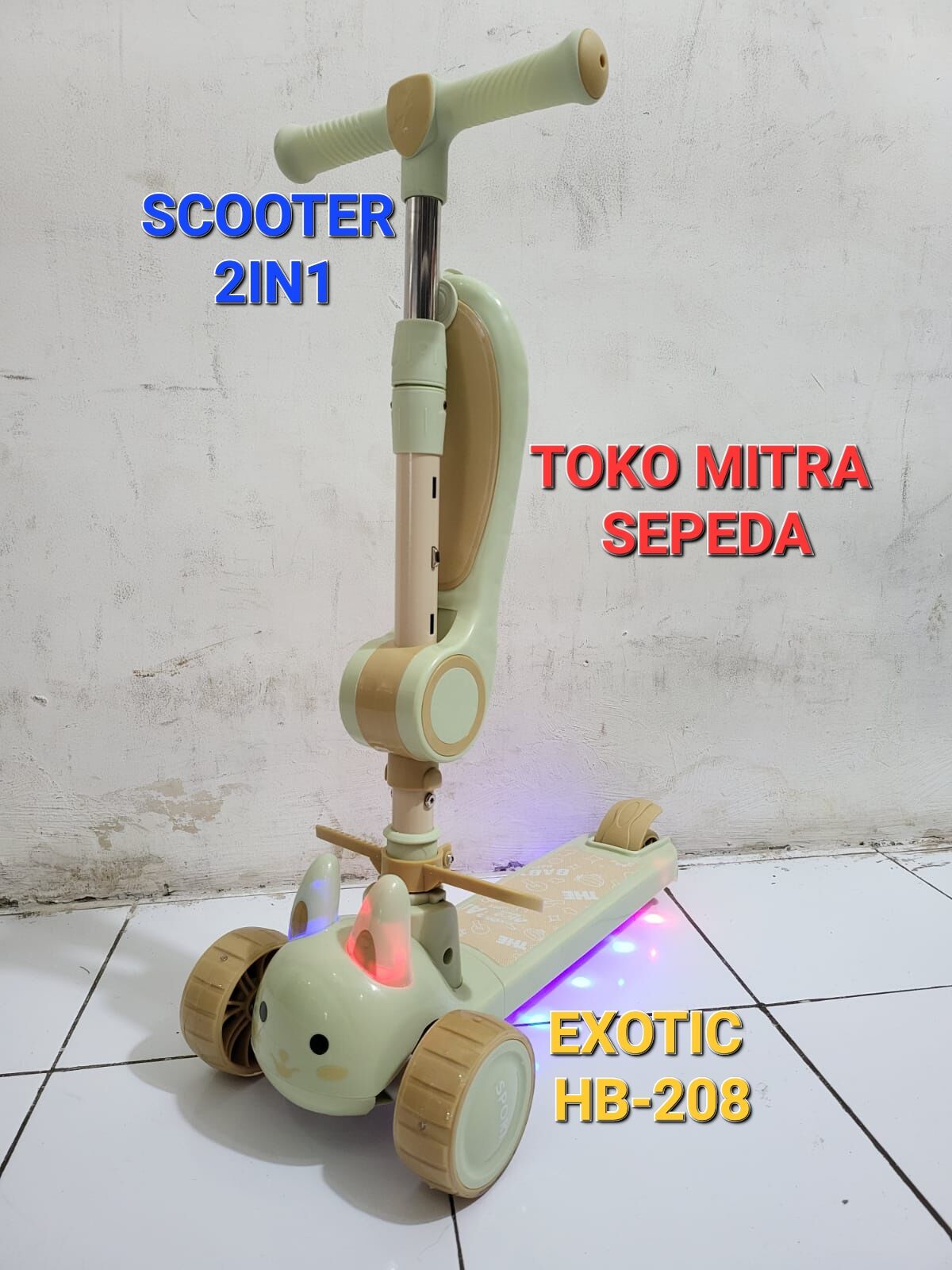 Scooter Otoped Exotic HB208 2in1 Musik+Lampu | Lazada Indonesia