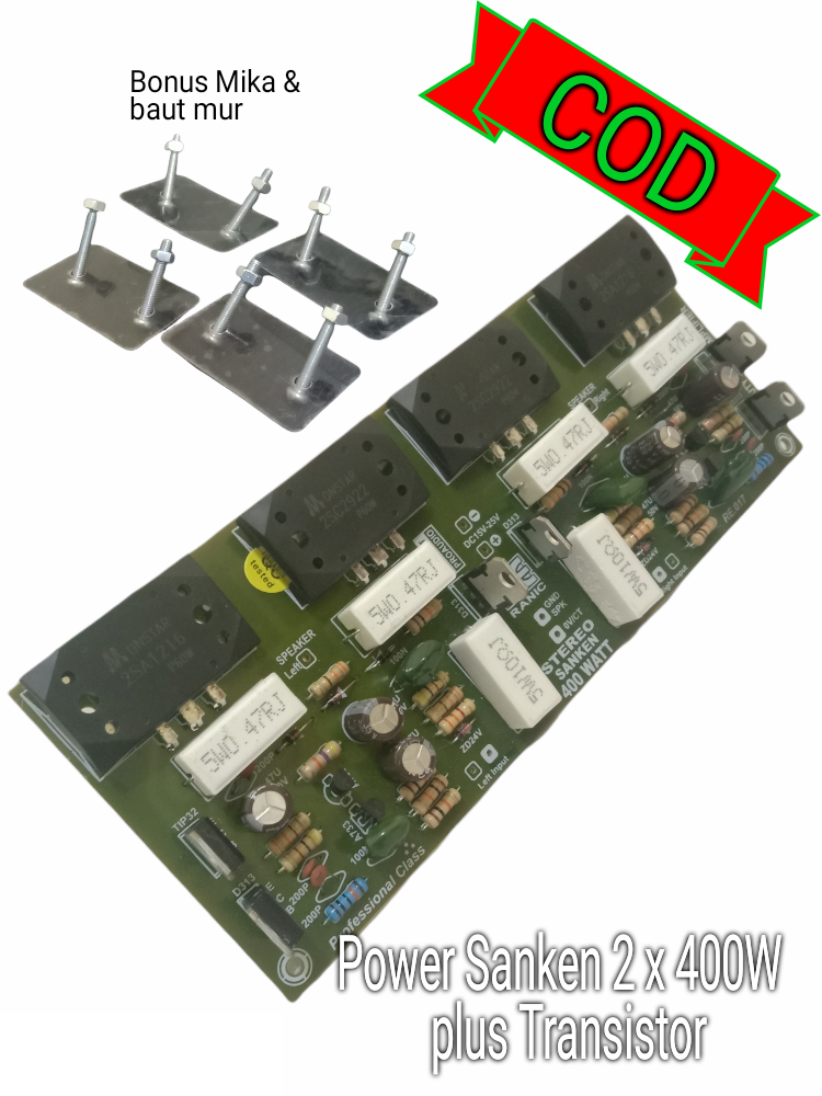 Kit Power Sanken 2 x 400 Watt plus Transistor Final SANKEN dan Mika ...
