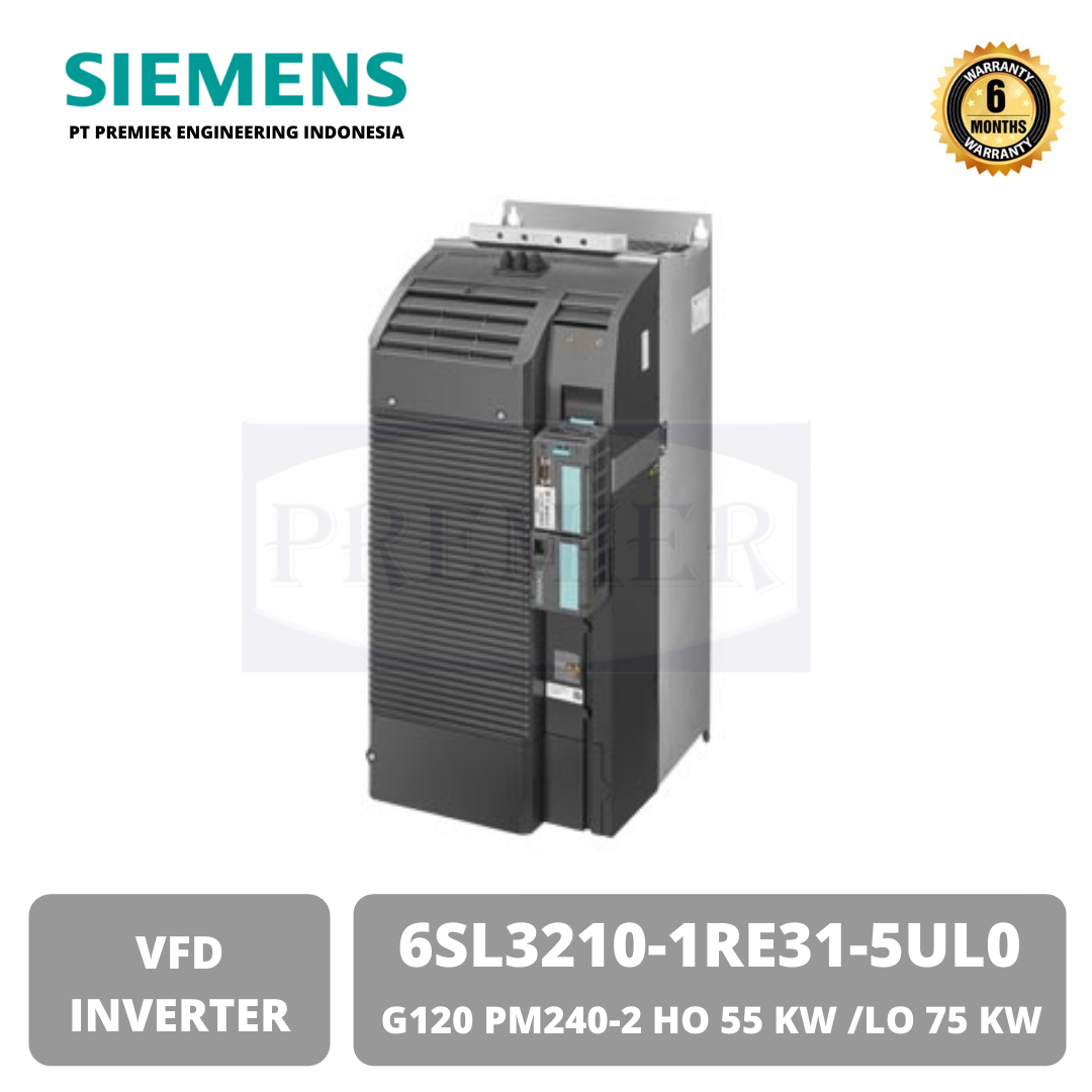 SIEMENS Inverter Sinamics G120 PM240P-2 , Power 55 / 75 kw , 6SL3210-1RE31-5UL0 | Lazada Indonesia