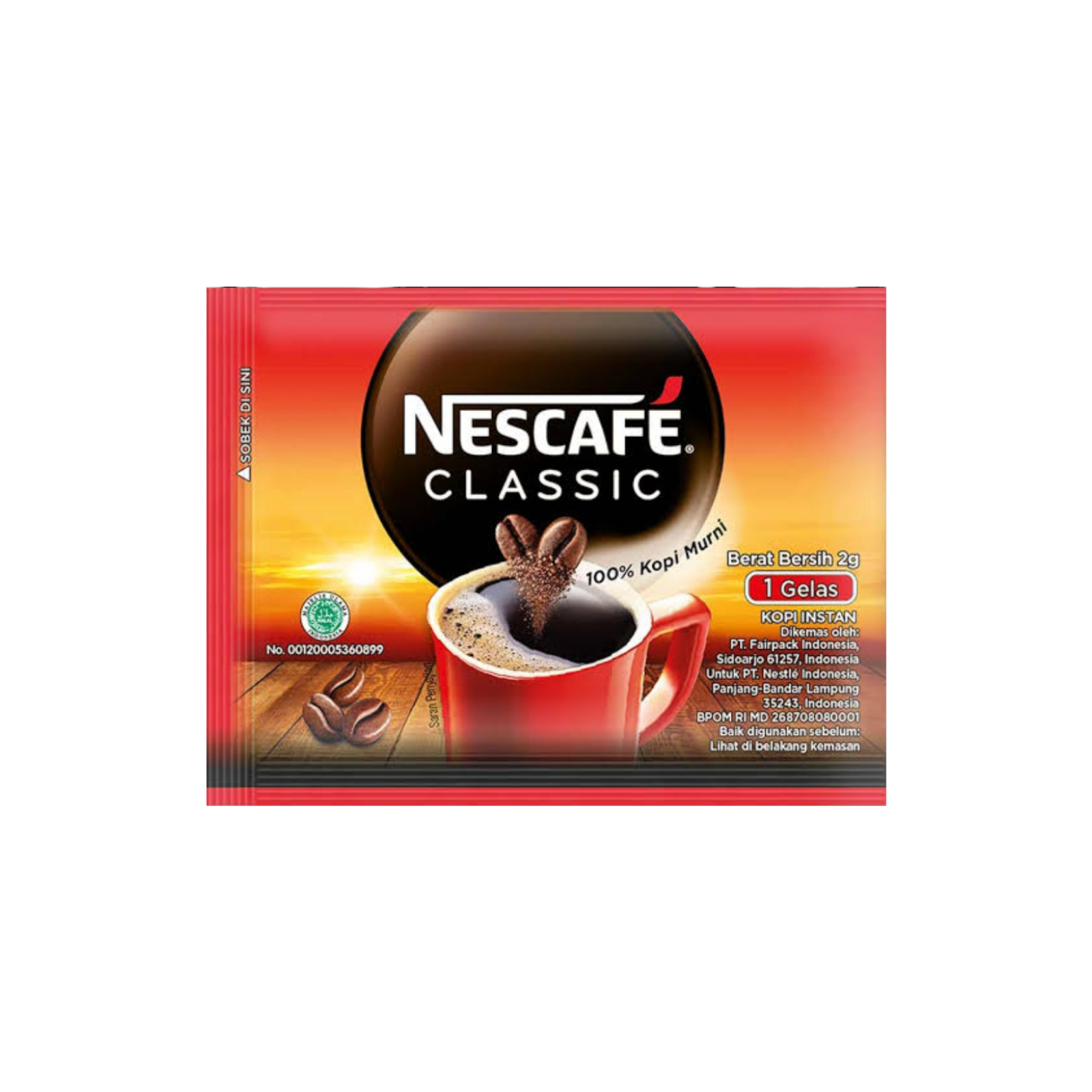 NESCAFE Classic Black Coffee Powder Kopi Klasik Hitam Bubuk Instant 2g ...