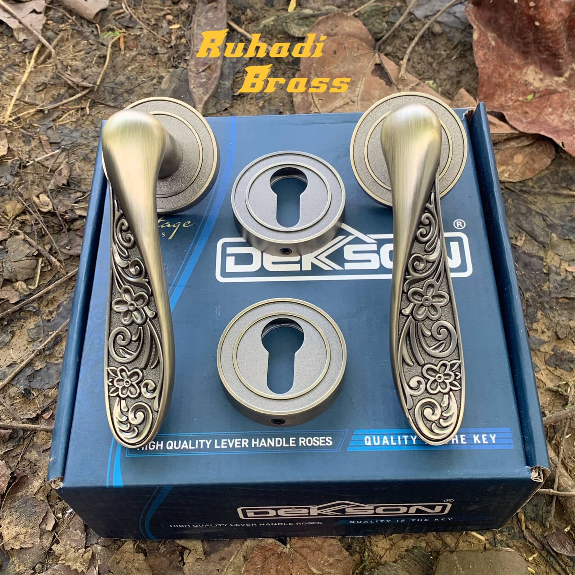 Handle pintu rumah kuningan antik motif engkol ongkel dekson | Lazada ...