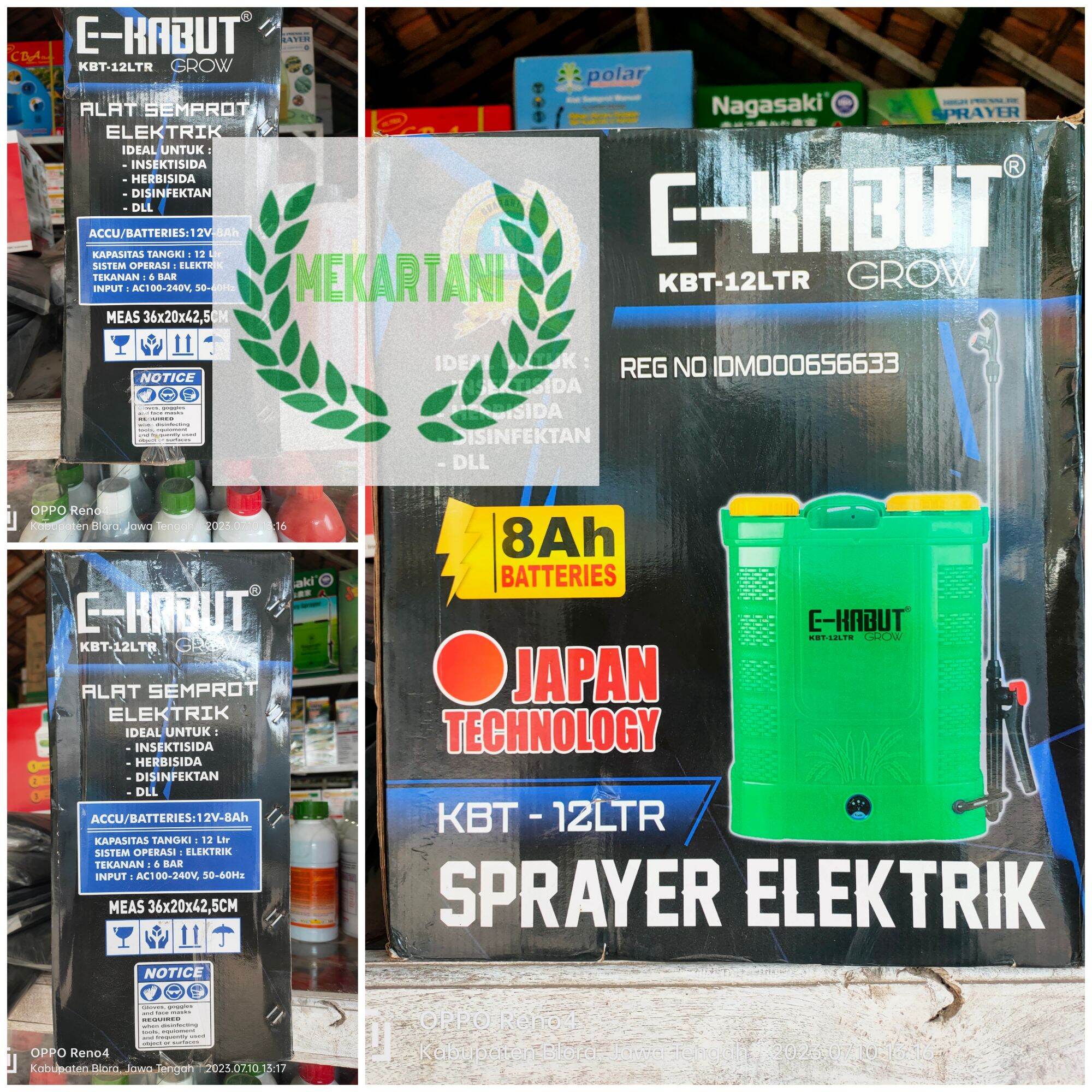 sprayer E kabut 12 liter / alat semprot pertanian cas elektrik ...