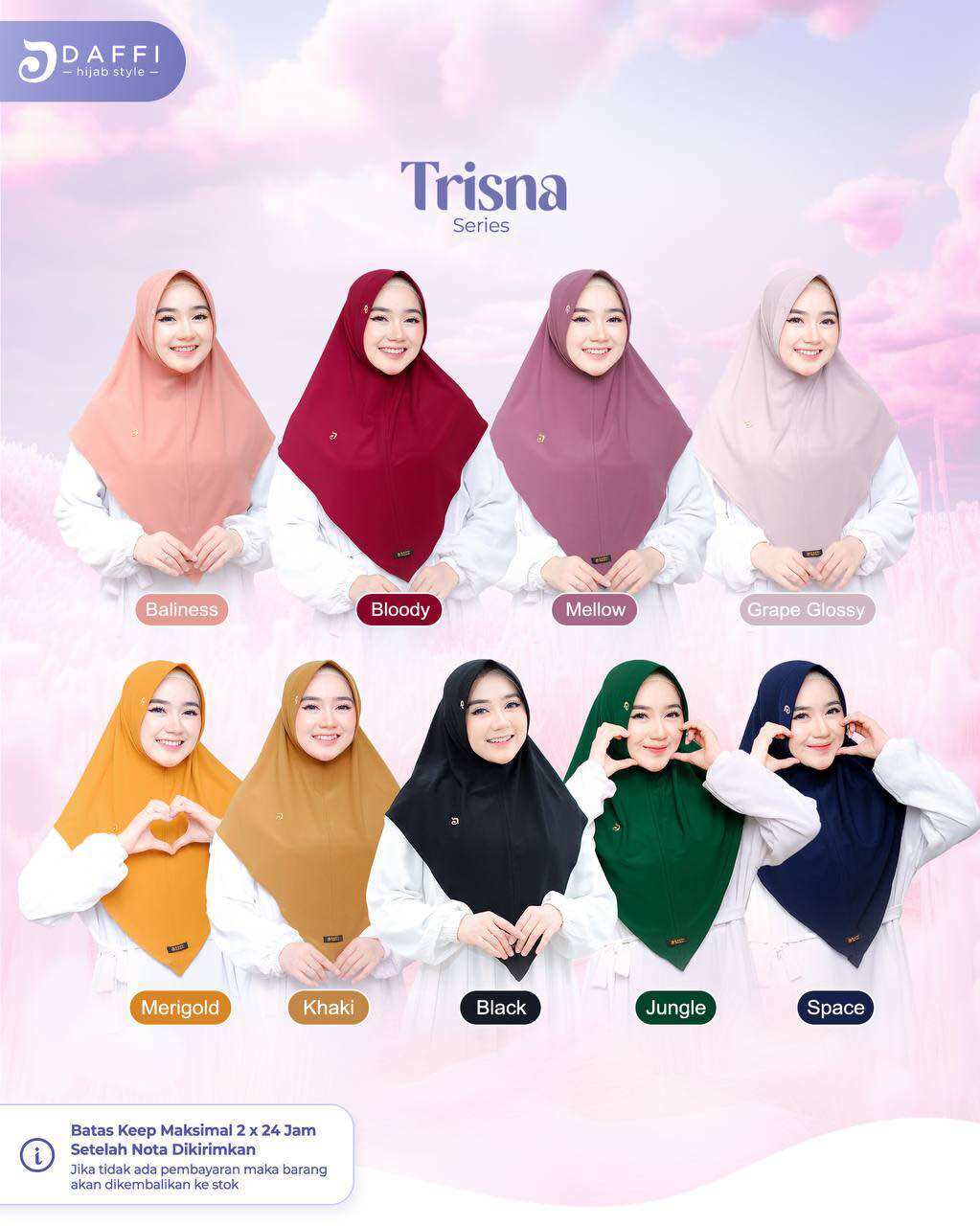 Hijab instan new trisna by daffi series | Lazada Indonesia