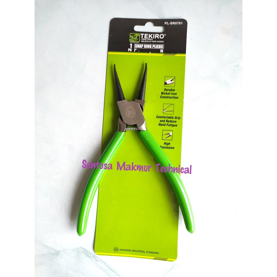 TEKIRO 7" IS Tang Snap Ring Circlip Tekan Tutup Lurus Internal Straight ...