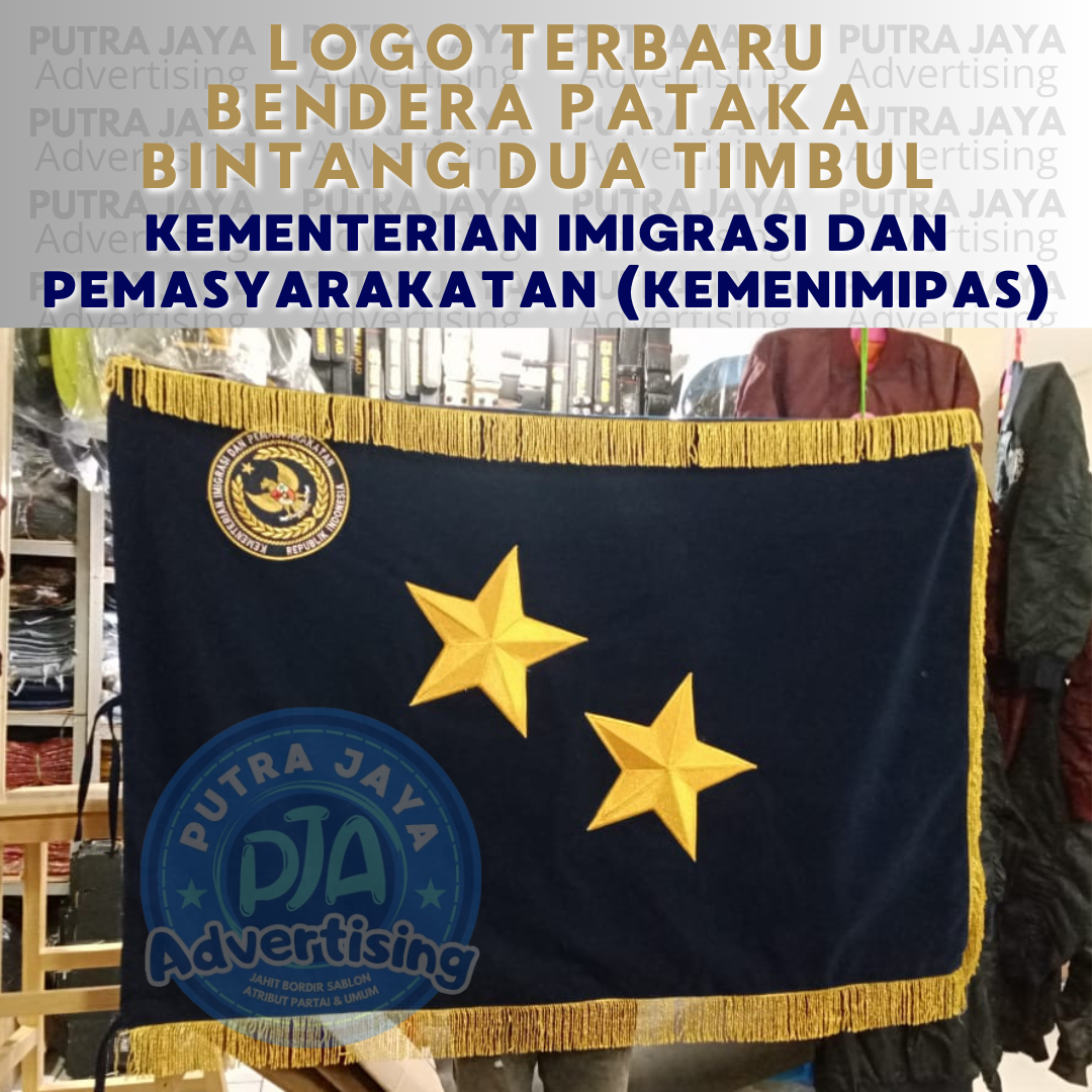 Bendera Pataka stand tiang Logo terbaru Kementerian imigrasi dan ...