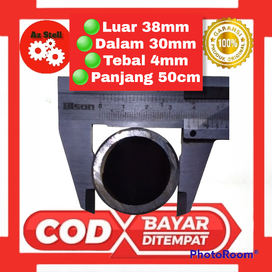 Pipa Besi Seamless - Diameter Luar 38mm/Dalam 30mm - Tebal 4mm Panjang ...