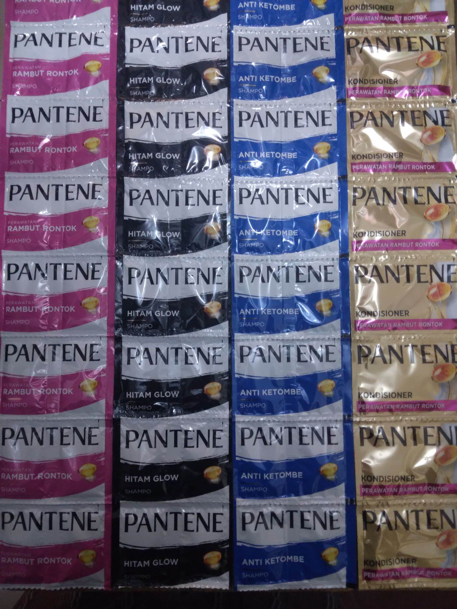 SHAMPO PANTENE PINK, HITAM, BIRU, KONDISIONER 1 RENCENG 12 SACHET ...