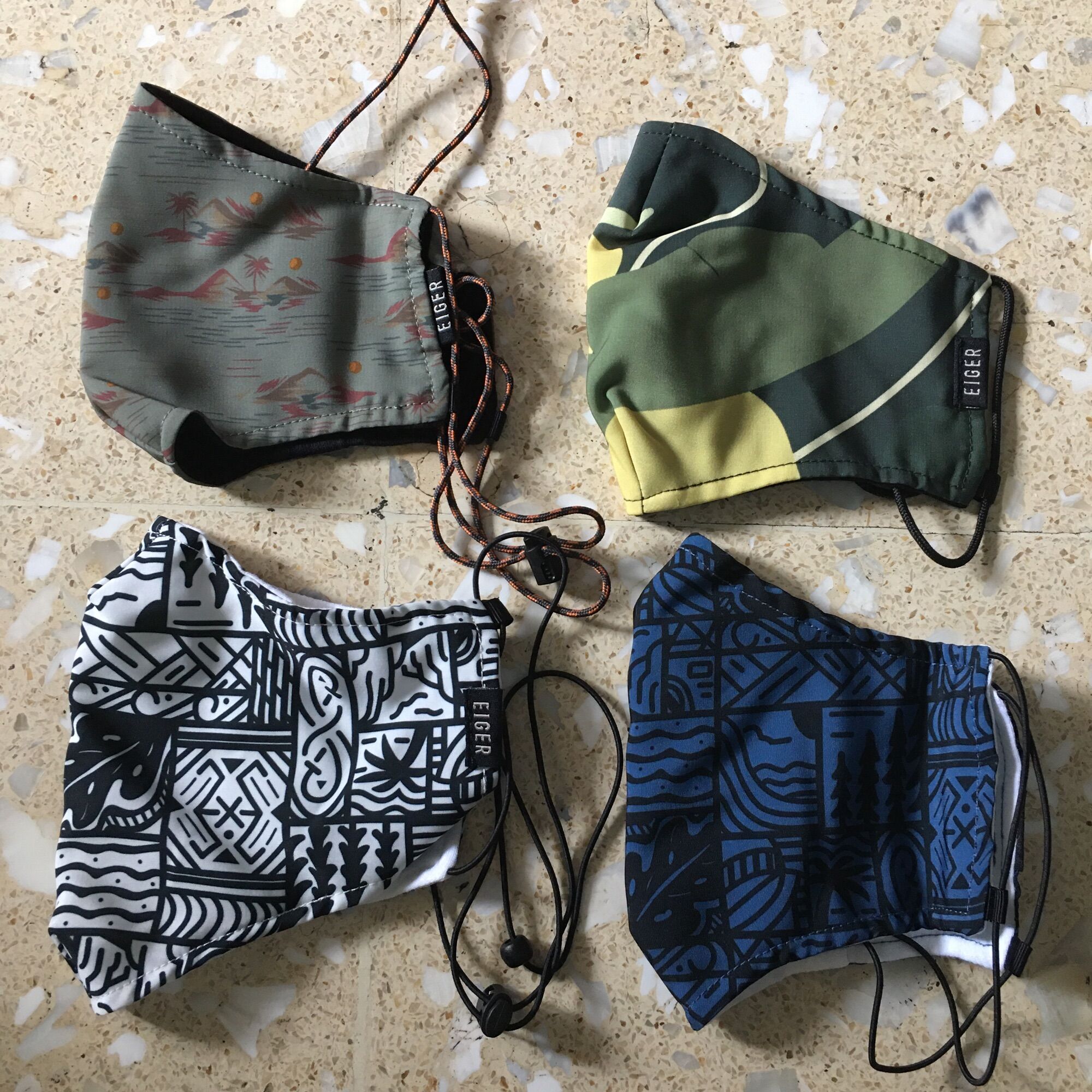 Face Mask Eiger Masker Non Medis Arei | Lazada Indonesia