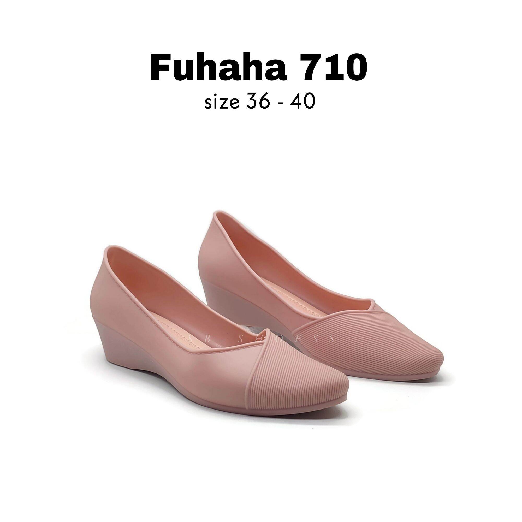 Sepatu wedges sepatu kerja wanita jelly shoes fuhaha 710 | Lazada Indonesia