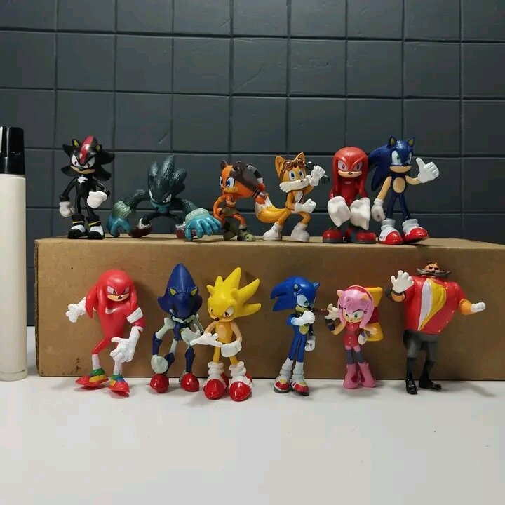 Mainan figure sonic series mini sonic the hedgehog tinggi sektiar 2inc ...