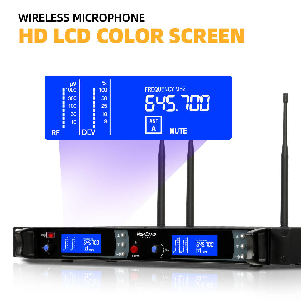 COD NEW BAXS SKM9000 1 para sa 2 Wireless Microphone 2 Handheld Microphone True Diversity UHF ...