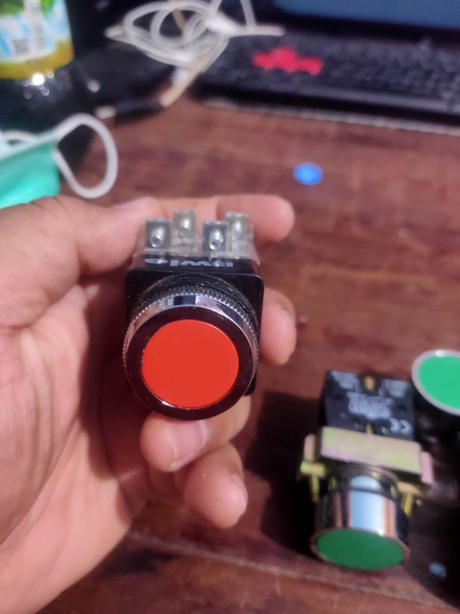 Tombol - Push Button FORT/ LA115-A5-10 / 1NO 1NC / 2 mm Warna Hijau ...