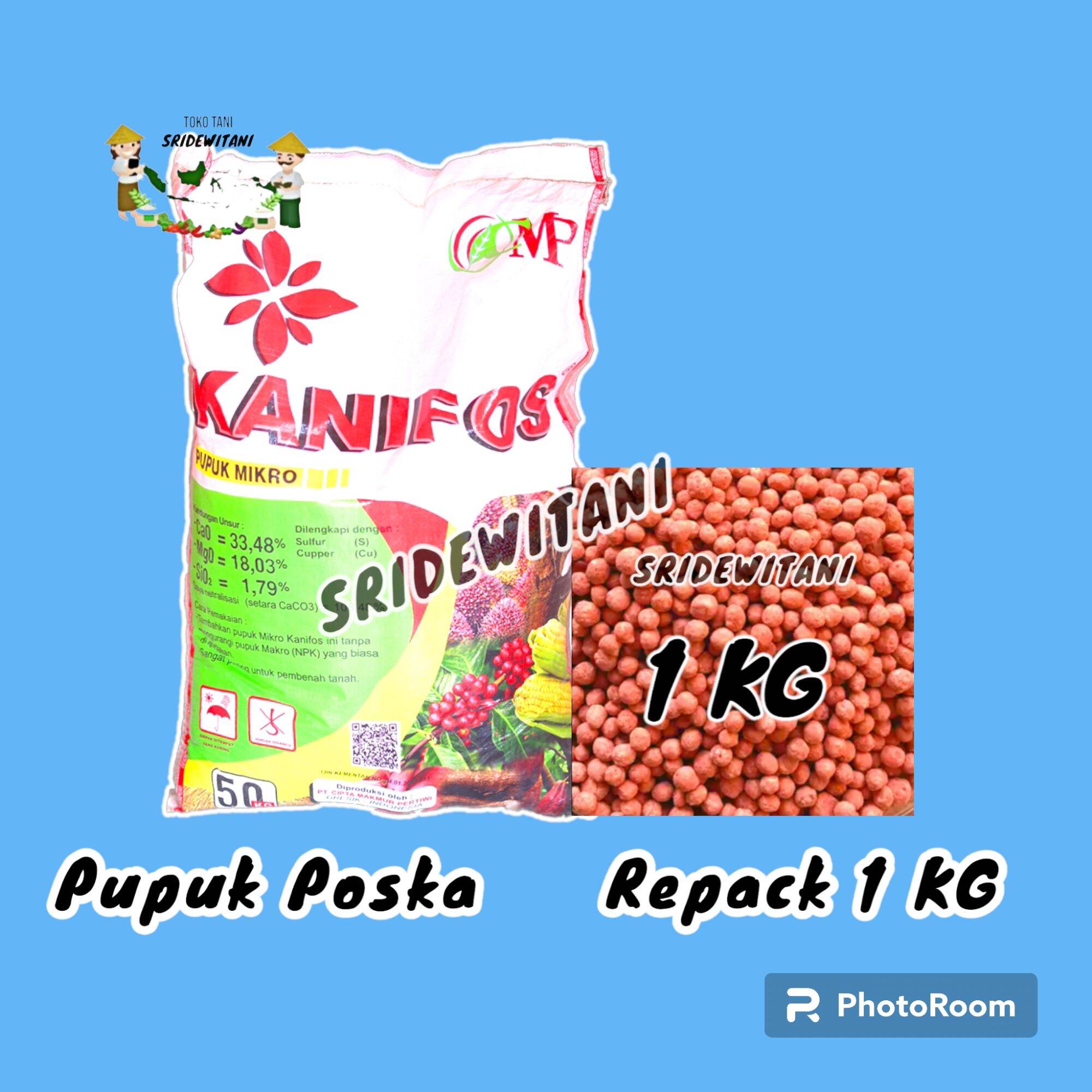 Pupuk Poska Repack 1 KG KANIFOS Pupuk Phonska Penyubur Untuk ...