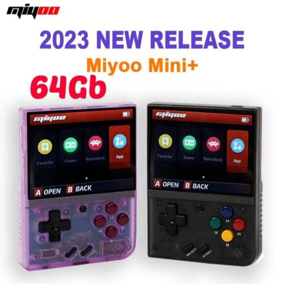 Miyoo Mini Plus + Game Retro Best Gaming 64 gb PS1 GBA Snes Sega ...