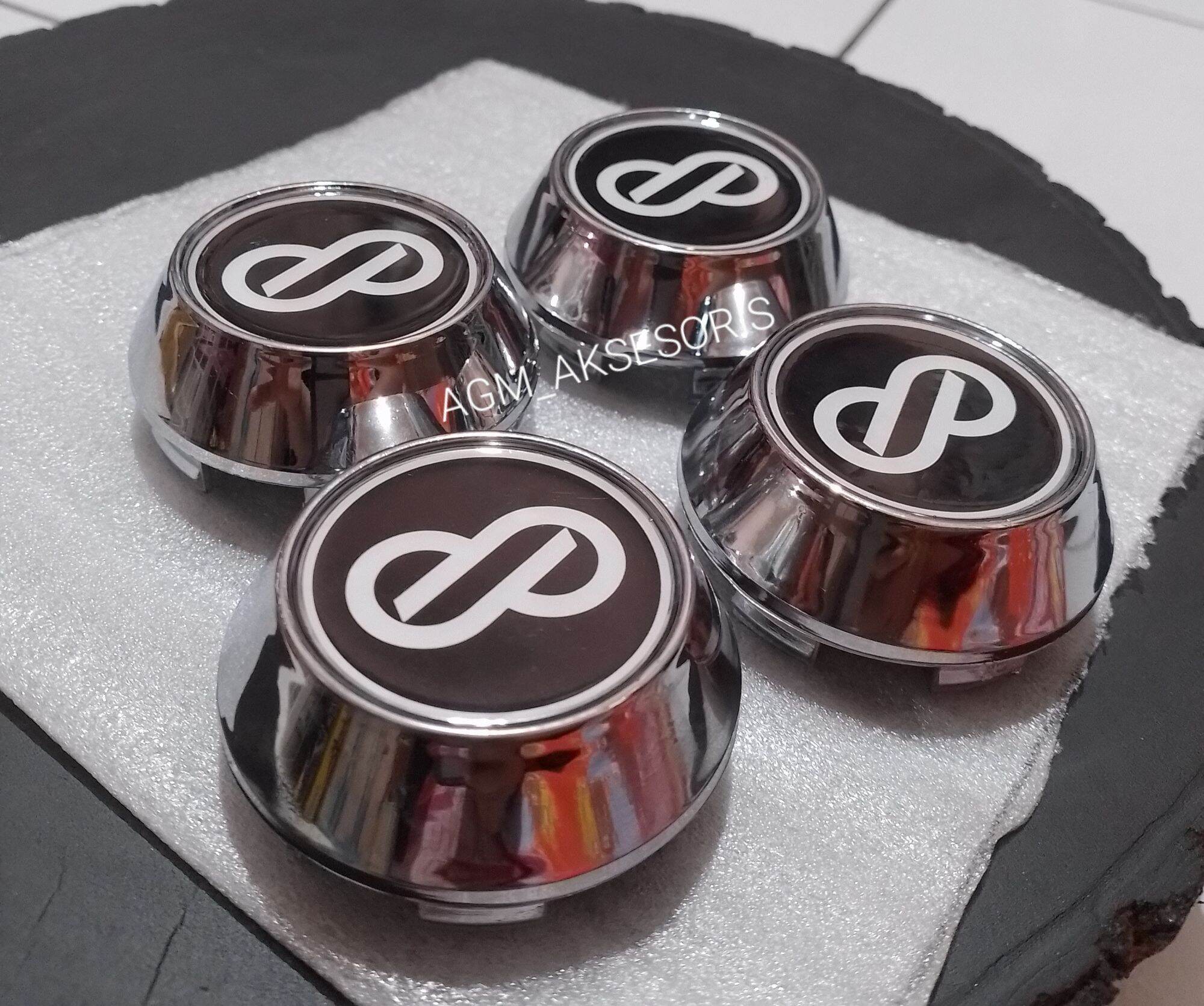 Dop Roda Tutup velg Racing Logo Enkei Chrome Kerucut Diameter 6,5cm ...