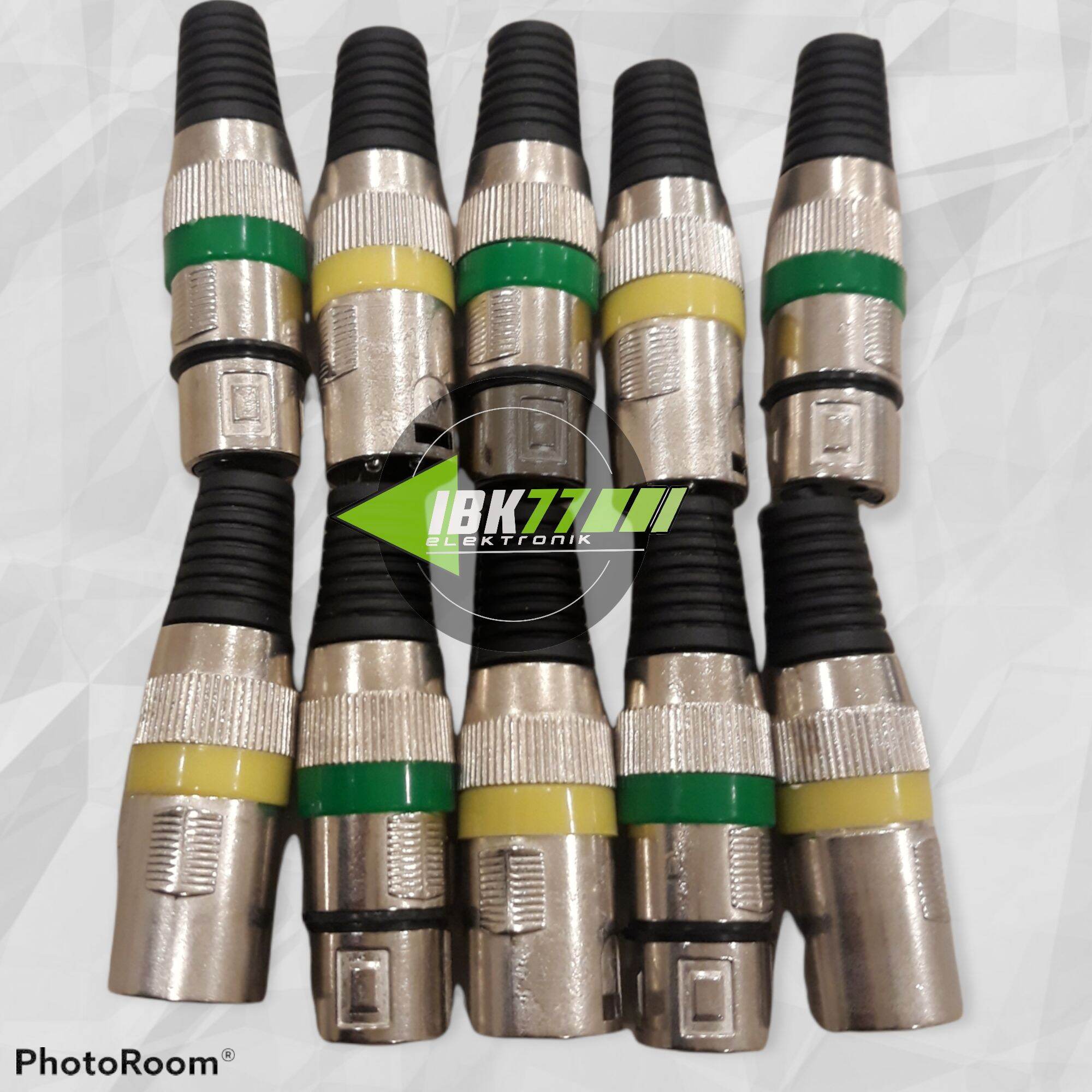 5 Pasang jack canon 3 Pin XLR Jack Female dan Male Untuk Mikrofon Dan ...