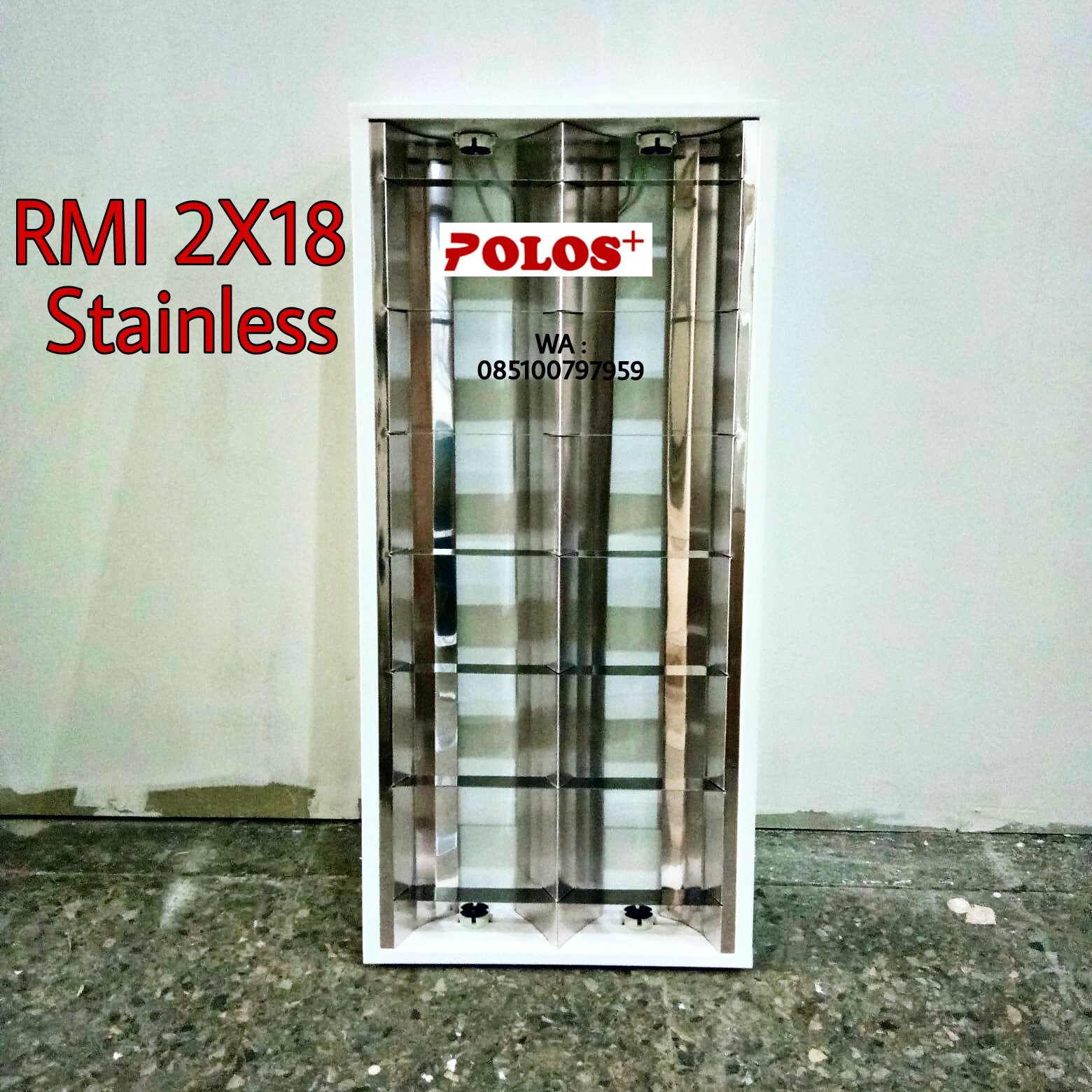 Kap lampu RMI/RM Stainless 2x18 merk Polos+ isi 2 | Lazada Indonesia