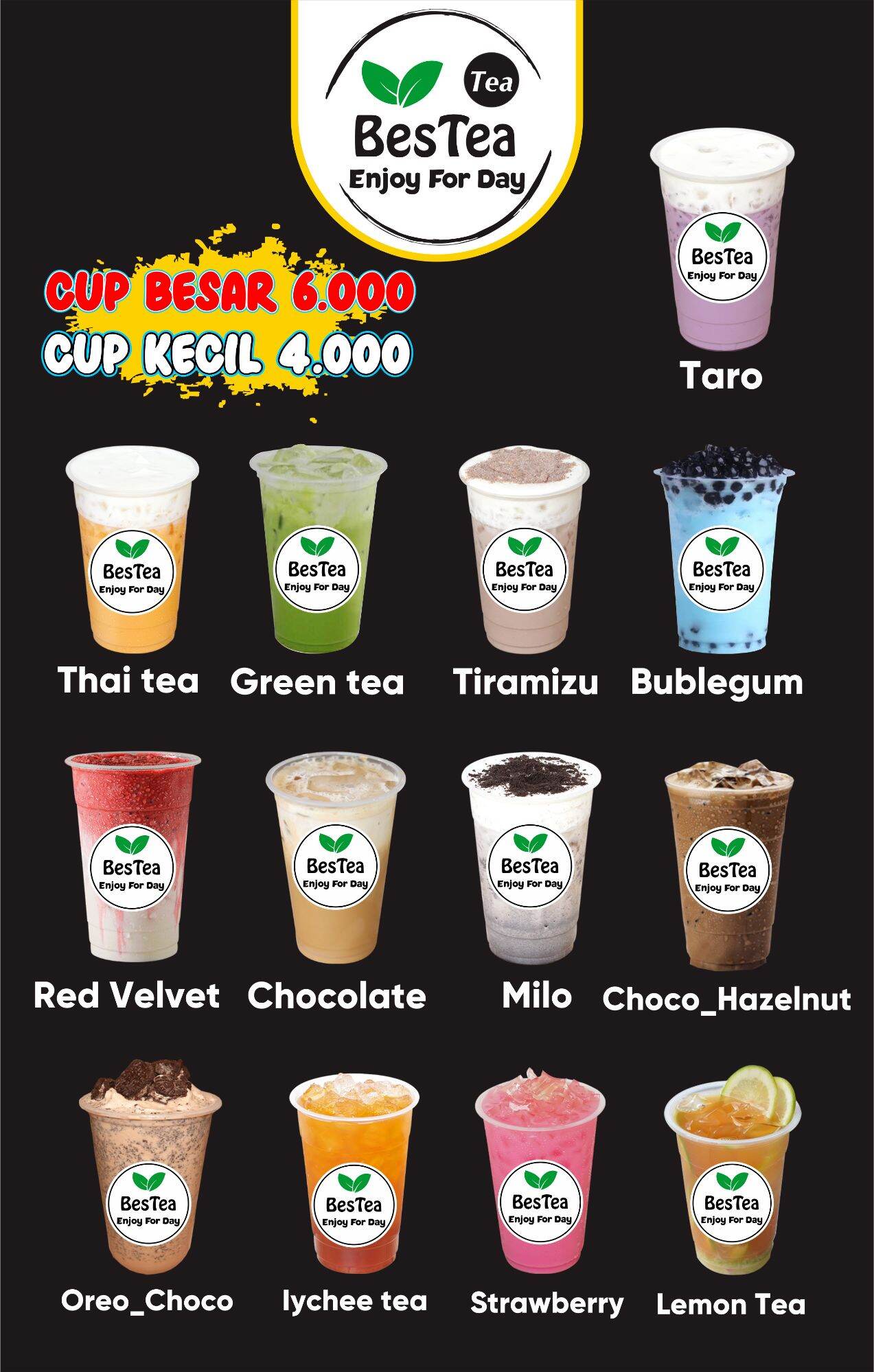 Daftar menu minuman Bisa COD dan tambah varian | Lazada Indonesia