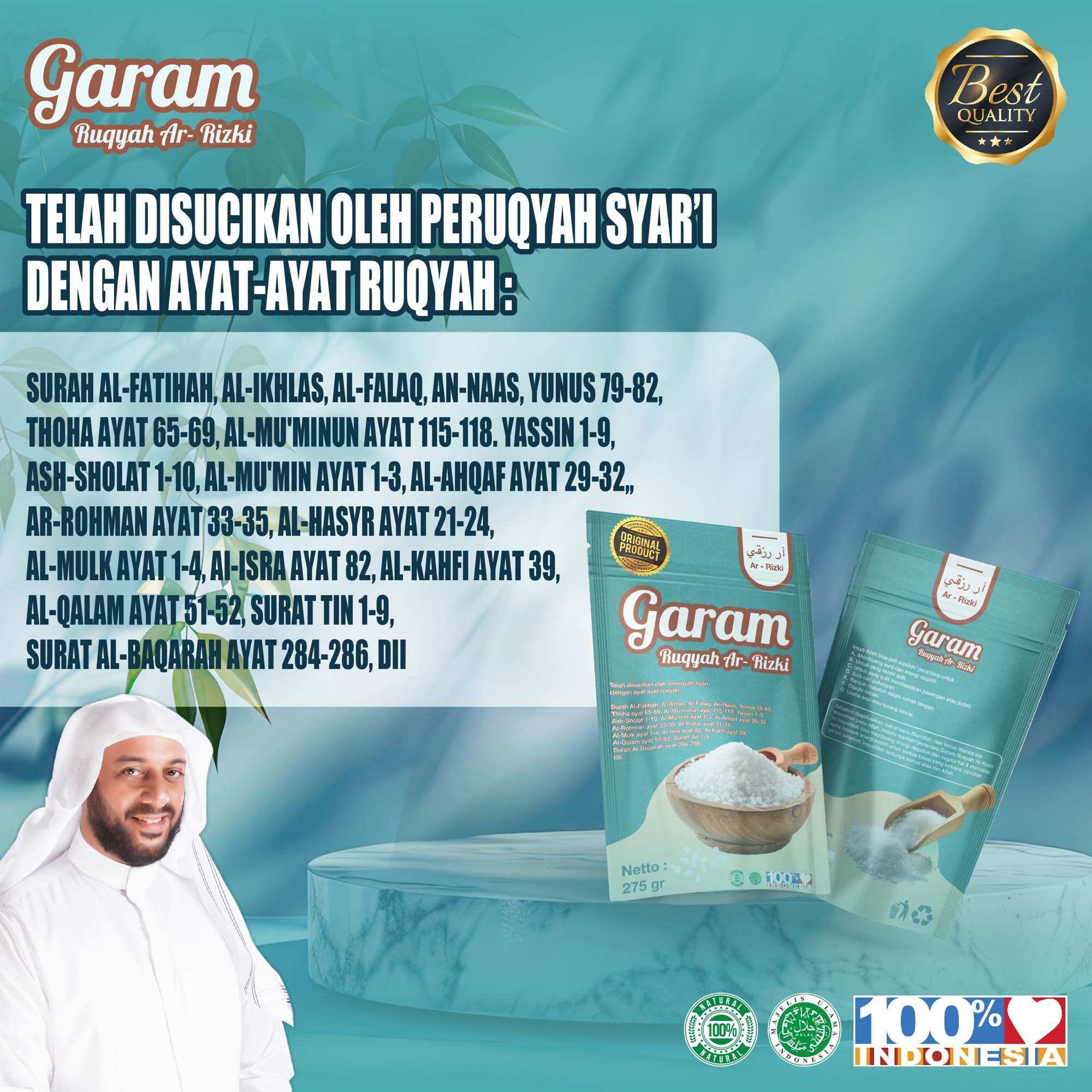 Beli1 Gratis 1 Garam Ruqyah ArRizki Ampuh Kemasan 750gr | Lazada Indonesia