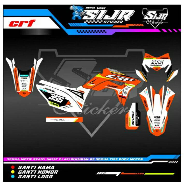 Decal CRF striping CRF Stiker CRF bisa custom decal crf cod | Lazada ...