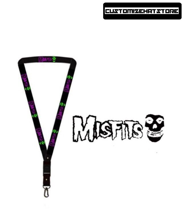 lanyard gantungan MISFITS logo/kunci/tulisan/tali kartu nama/flashdisk ...