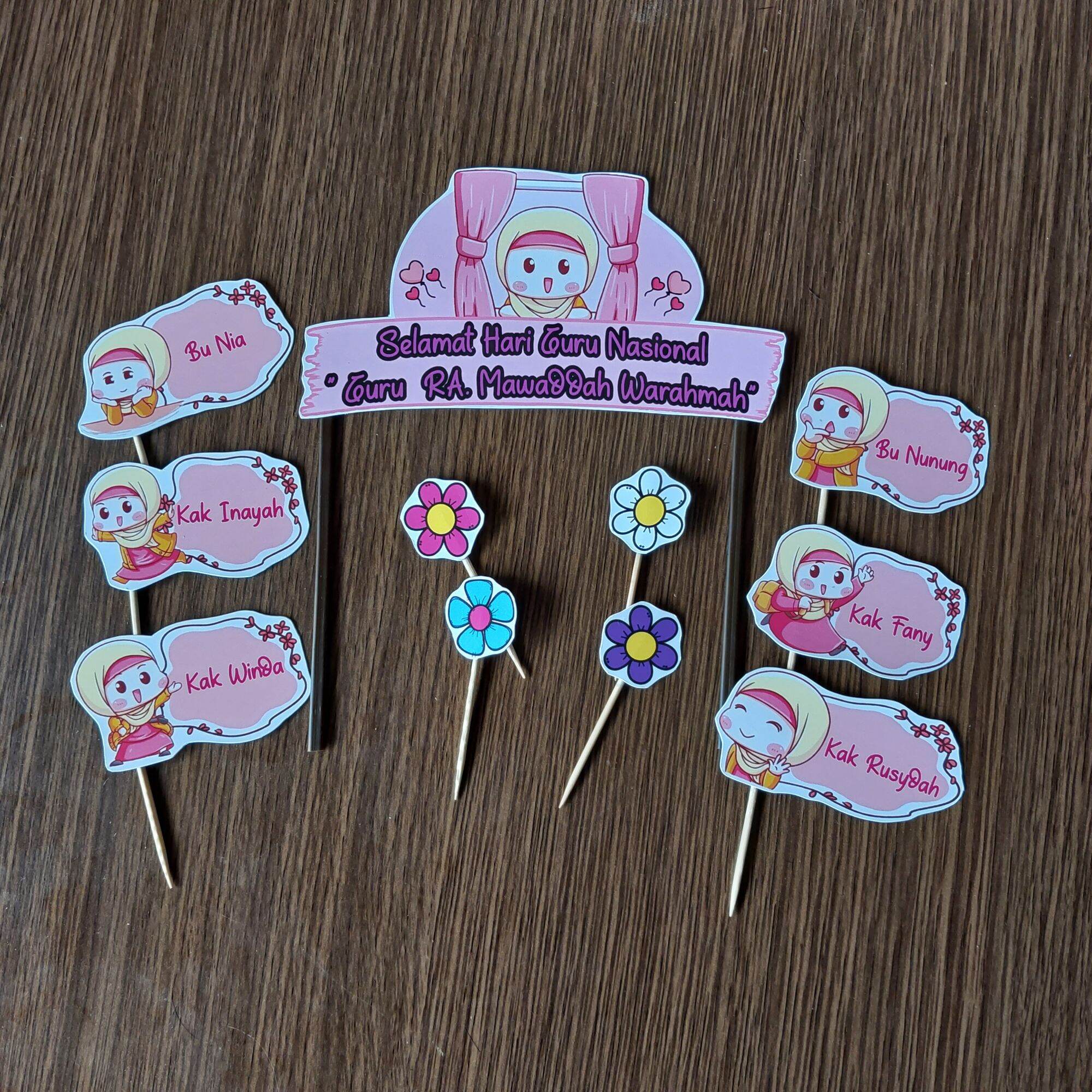 cake topper cewek hijab lucu | Lazada Indonesia