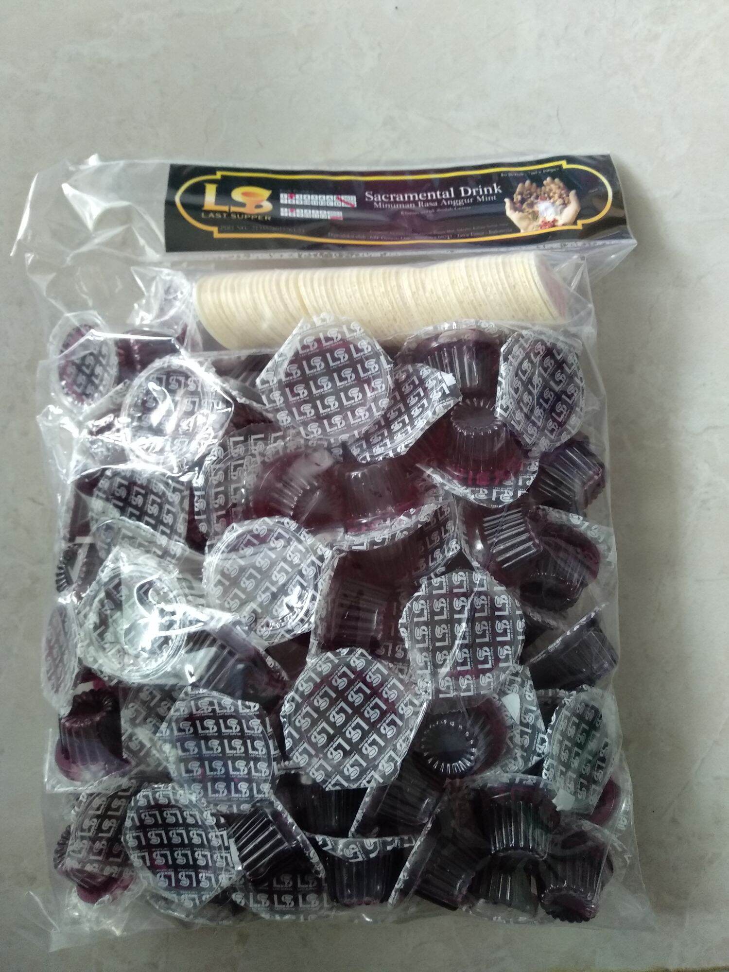 Anggur Perjamuan Gereja LS + Hosti Ayat 100 keping (non alkohol ...