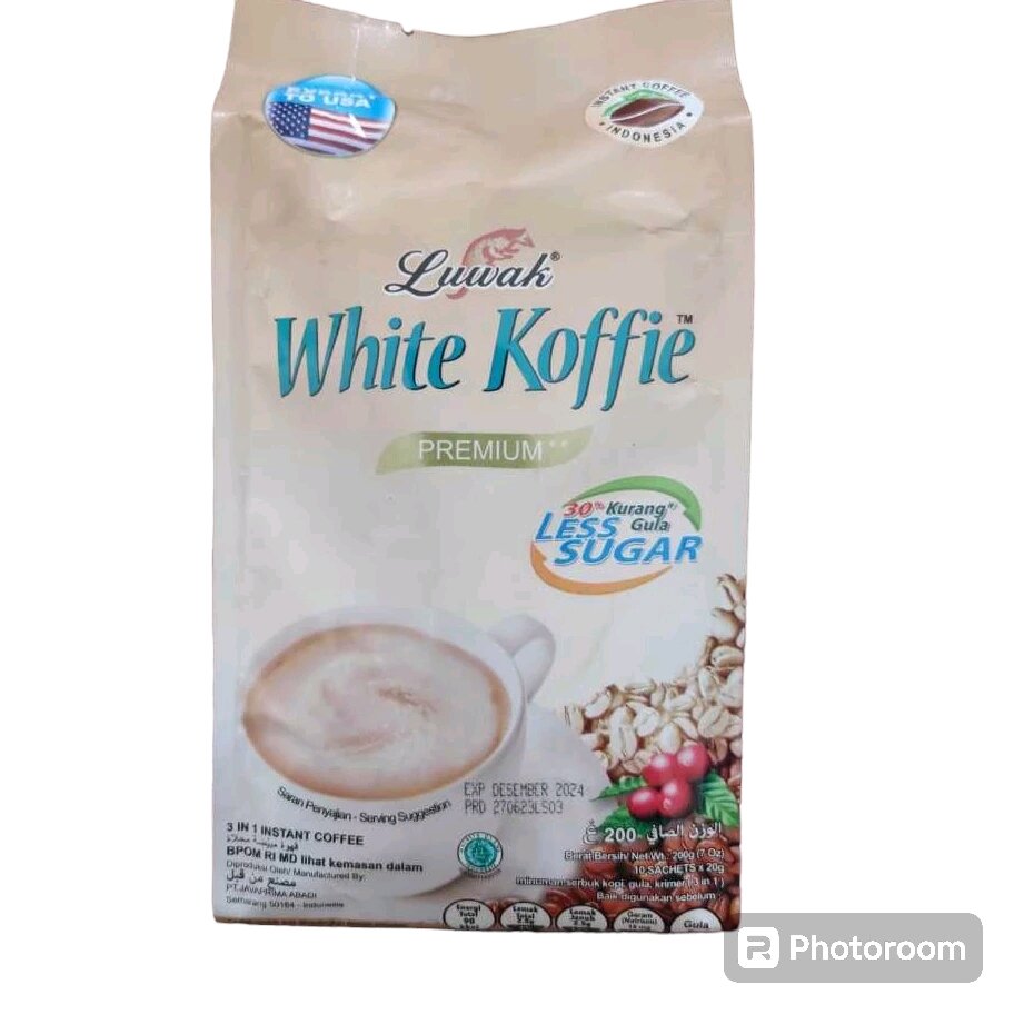 Luwak White Koffe Less Sugar 200gr (isi 10 pcs) - Kopi Instan Less ...