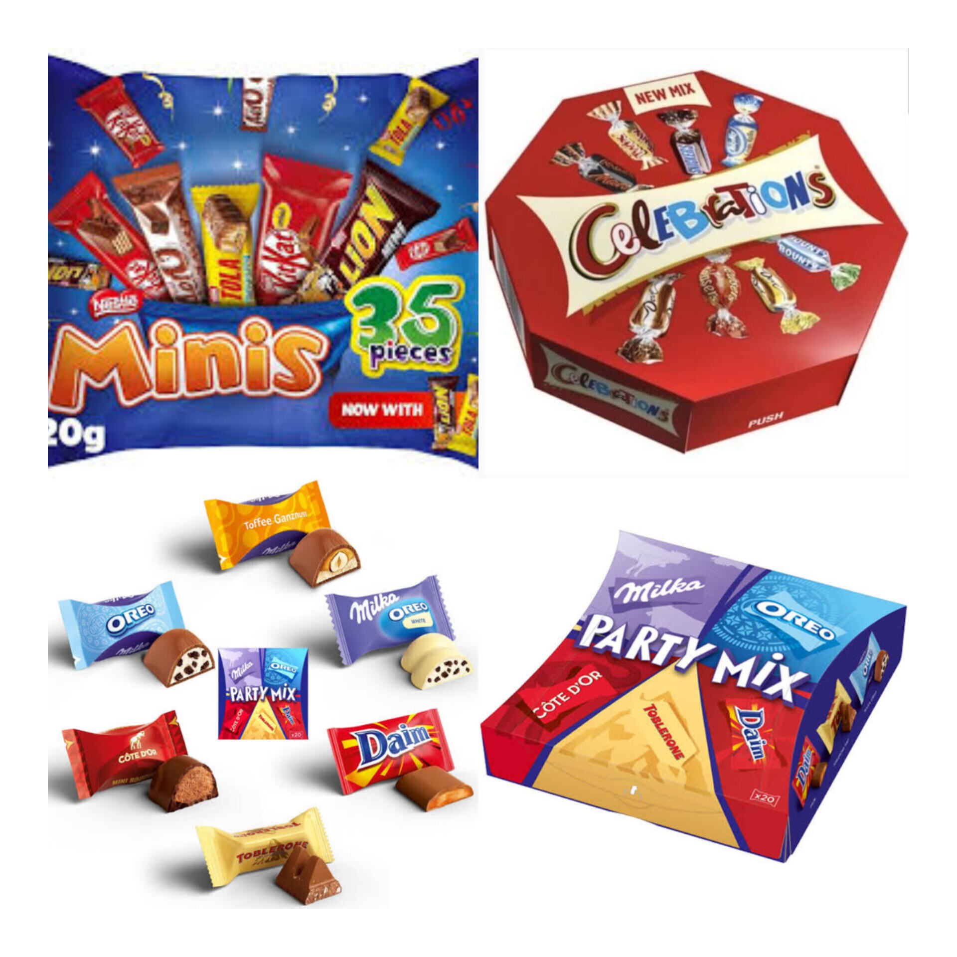 Chocolate Celebration, Chocolate Party mix, Nestle Chocolate minis ...