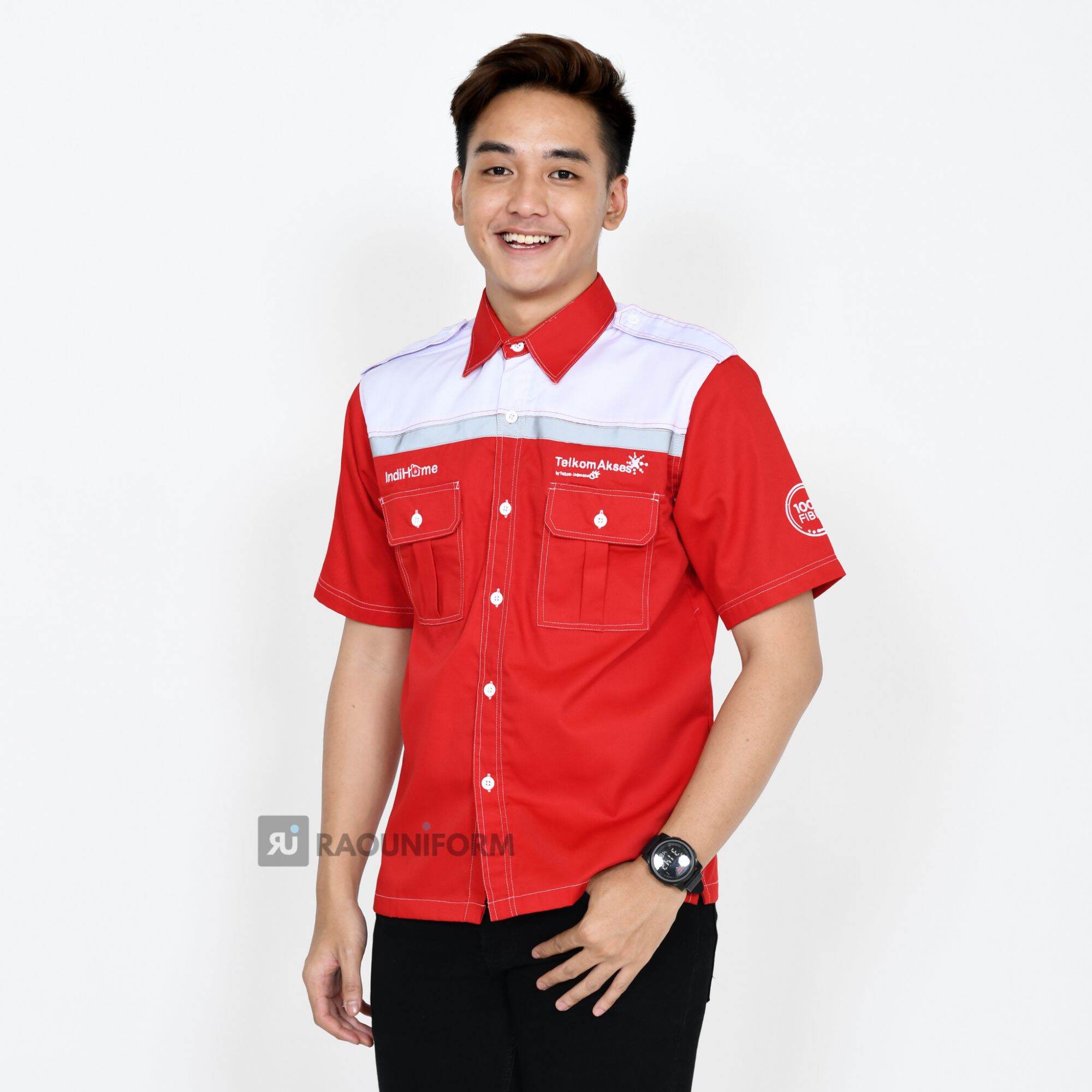 baju seragam kerja Indihome/kemeja promosi Indihome/custom bordir ...