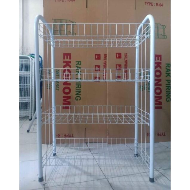 Rak chiki serbaguna Susun 4 uk 110CM/rak snack/rak toko/rak display ...