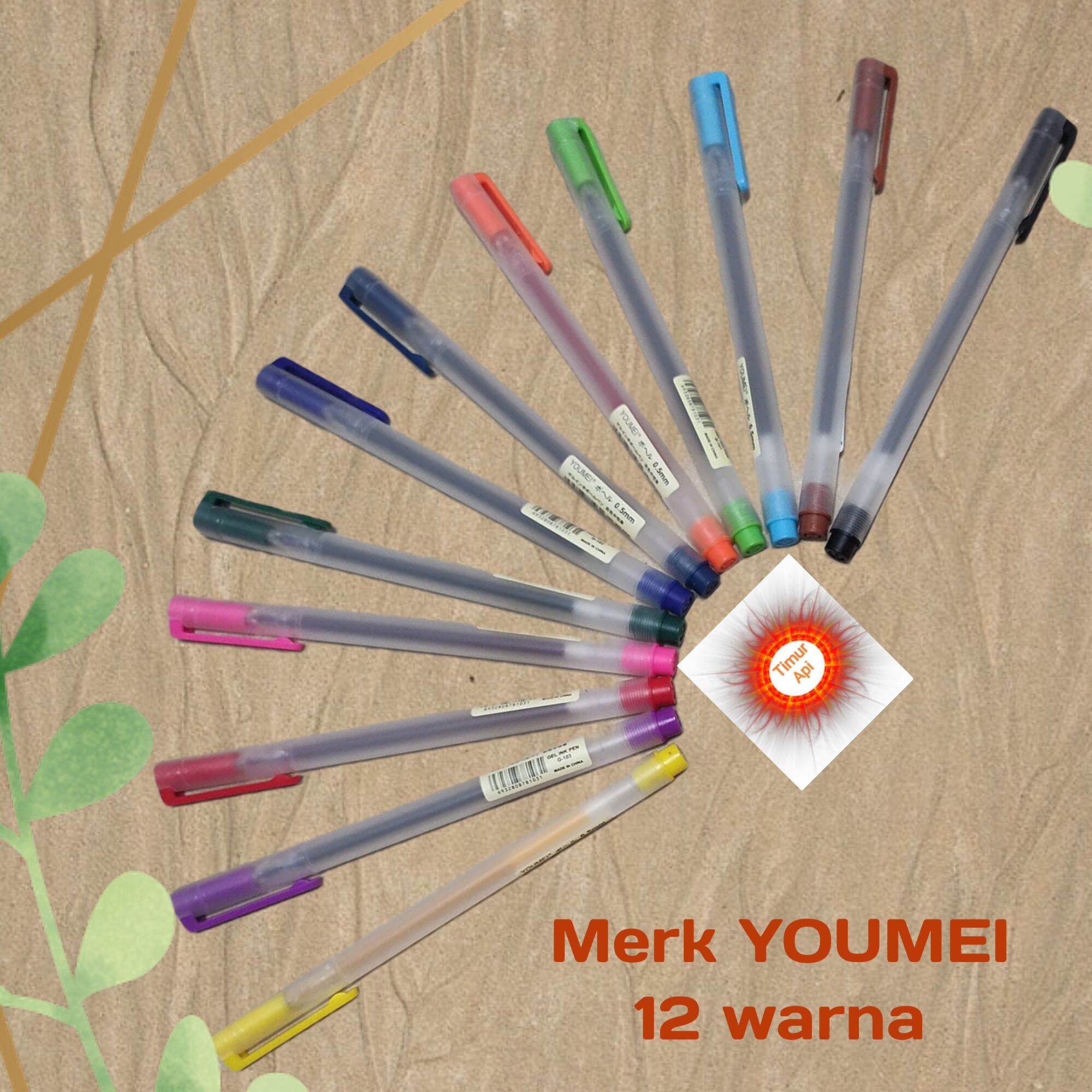 12 Warna Pulpen Gel Pulpen Warna Warni Lazada Indonesia