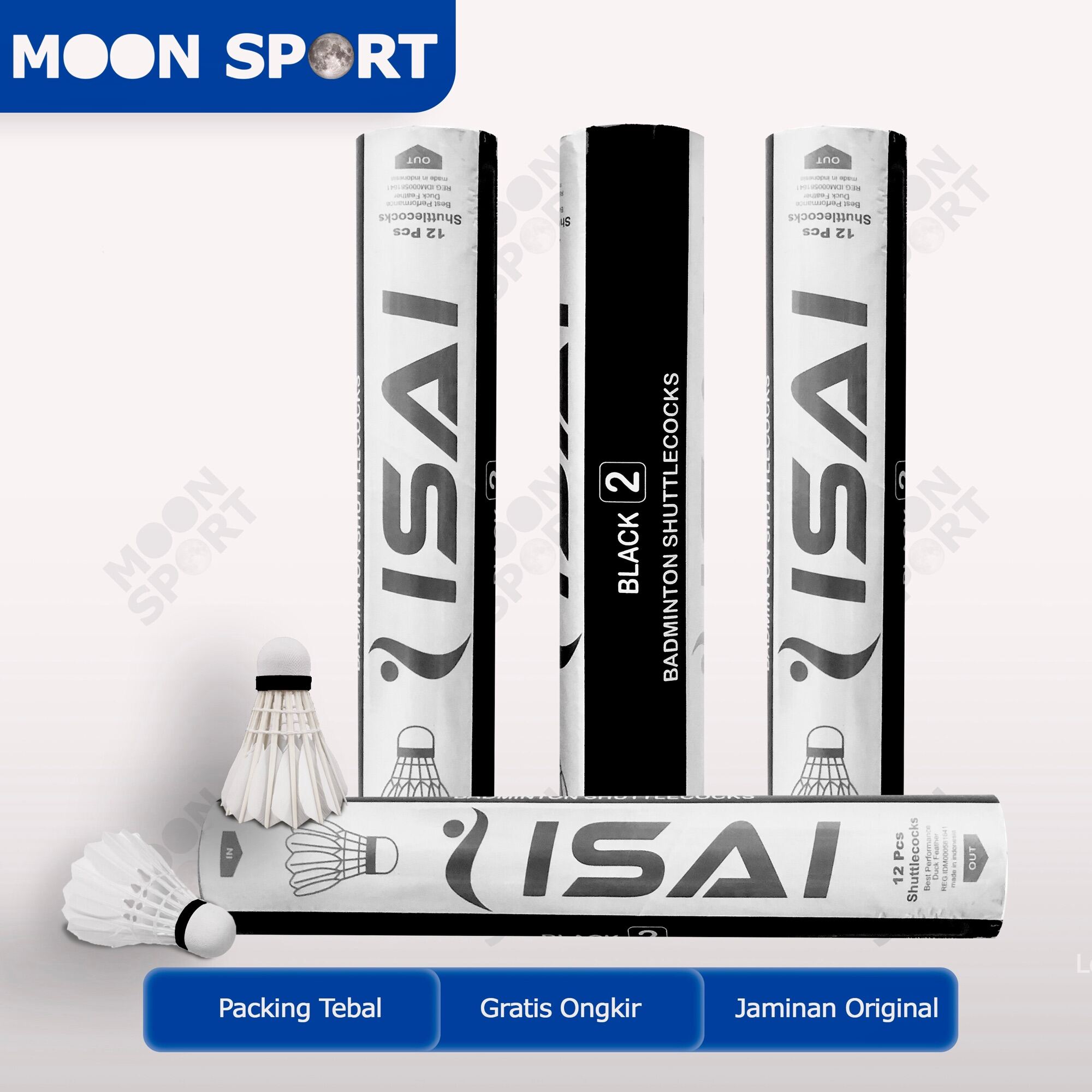 Shuttlecock ISAI Hitam Original - ISAI Black | Kok bulutangkis | Kock ...