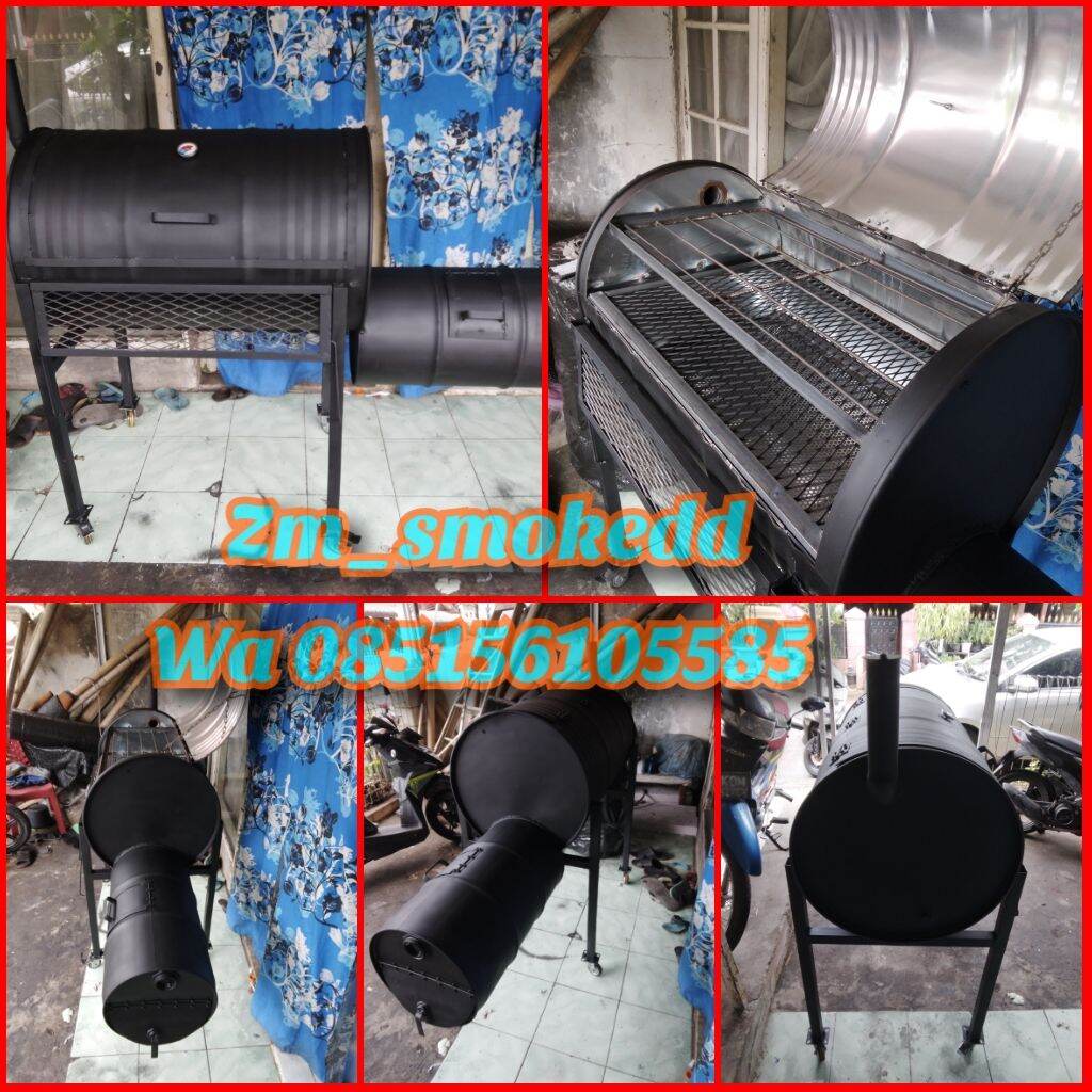 Pit bbq smoker smoked grill toaster alat pengasapan panggang bakar alat ...