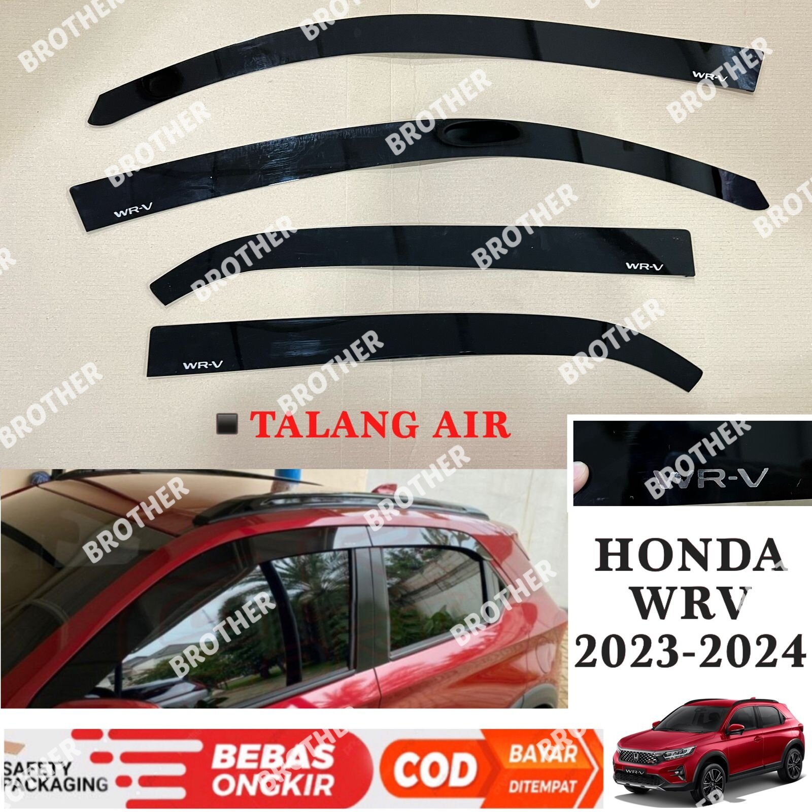 Talang Air Honda WRV WR-V 2022 2023 2024 Side Visor Hitam | Lazada Indonesia
