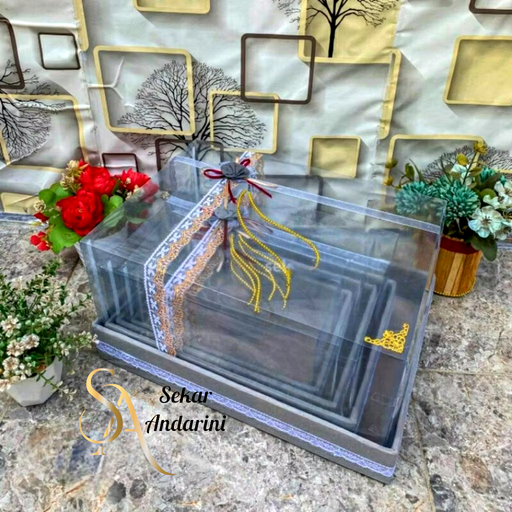 Box hantaran seserahan isi 4 tempat lamaran pernikahan mika LUXURY ...