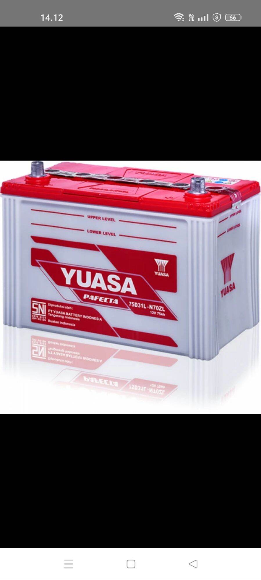 Aki Pajero / Yuasa N70ZL Pafecta / 12V75Ah Aki Innova Diesel Fortuner ...