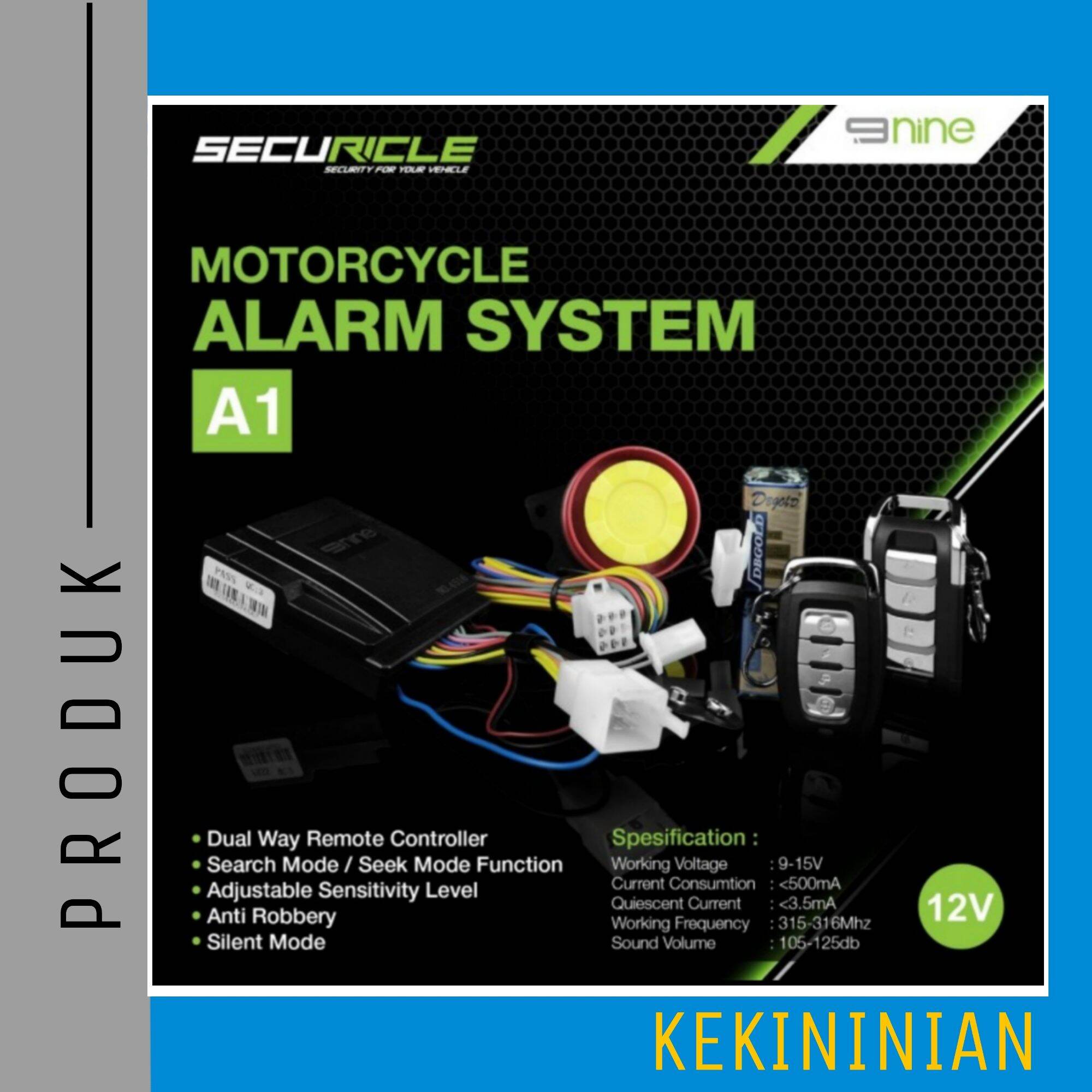 Alarm Motor Universal Luminos Nine 9 A1 Nmax Aerox Vario Mio Beat | Lazada Indonesia