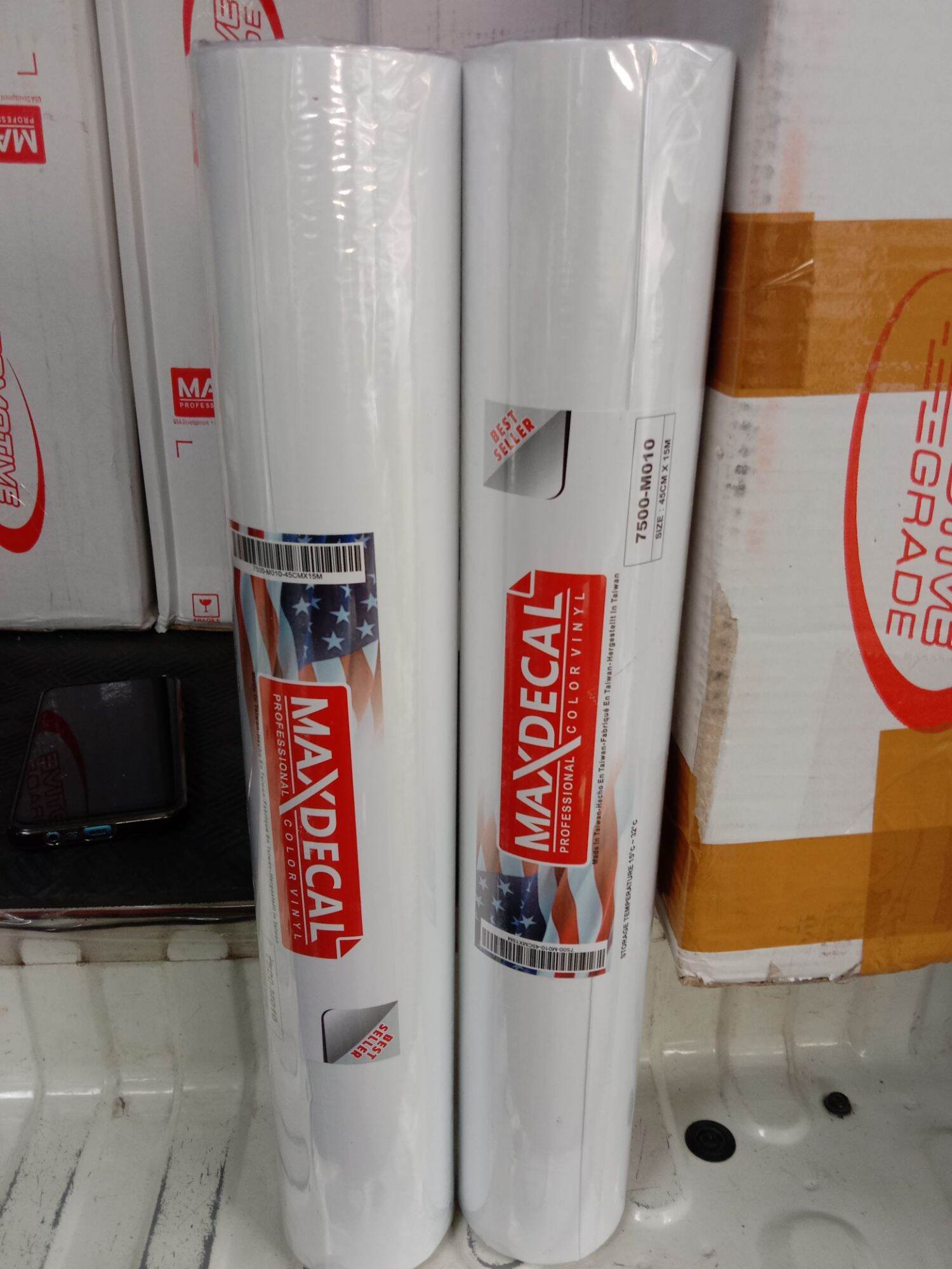 Skotlet Putih Glossy Maxdecal 1 Rol / Sticker Putih Glossy | Lazada ...