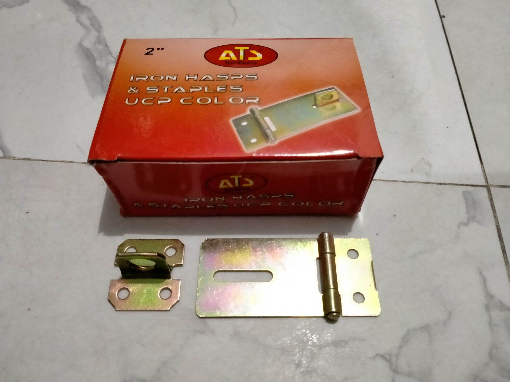 1lusin overval plat 2 inchi plat gembok 1box tempat gembok 2 inchi ...