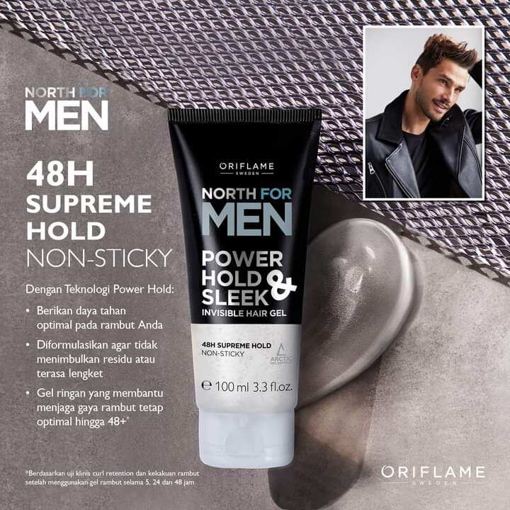 North For Men Power Hold and Sleek Invisible Hair Gel (Gel Rambut yang ...