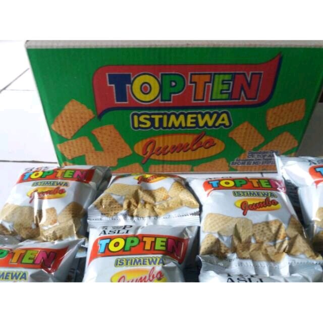 Snack Jadul Top Ten Istimewa Jumbo Kemasan 1 Renceng Isi 10 Pcs X 8 Gr Lazada Indonesia
