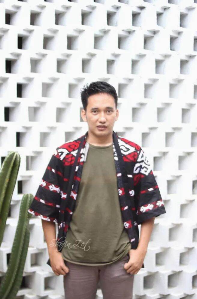 KiMONO PRIA SONGKET - BAJU BATIK TENUN - OUTER TENUN ETHNIC - KIMONO ...