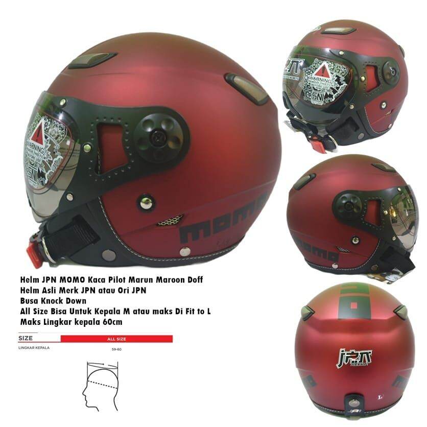 HELM JPN MOMO FULL WARNA | Lazada Indonesia
