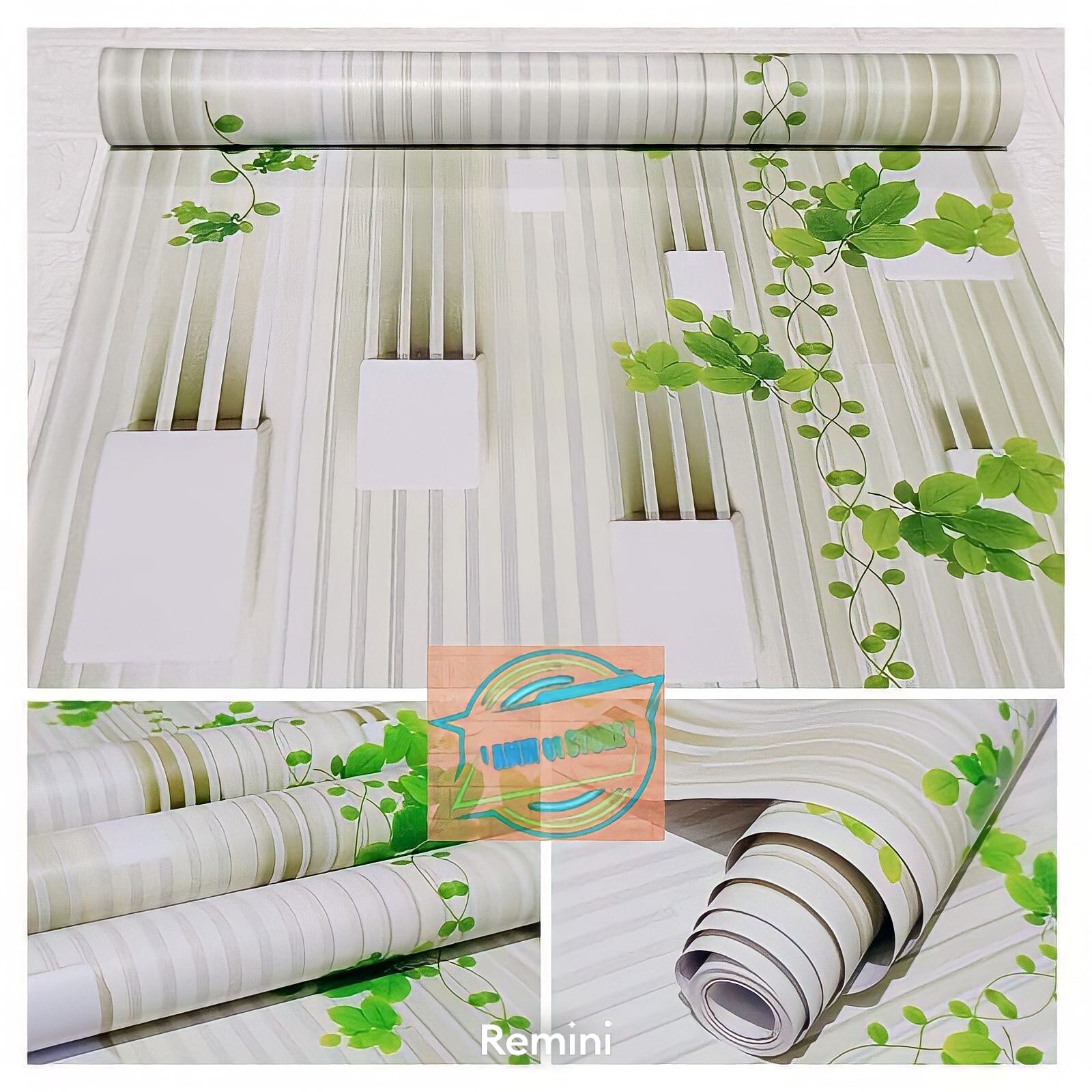 wallpaper dinding sticker dinding daun rambat 3D cocok buat ruang tamu ...