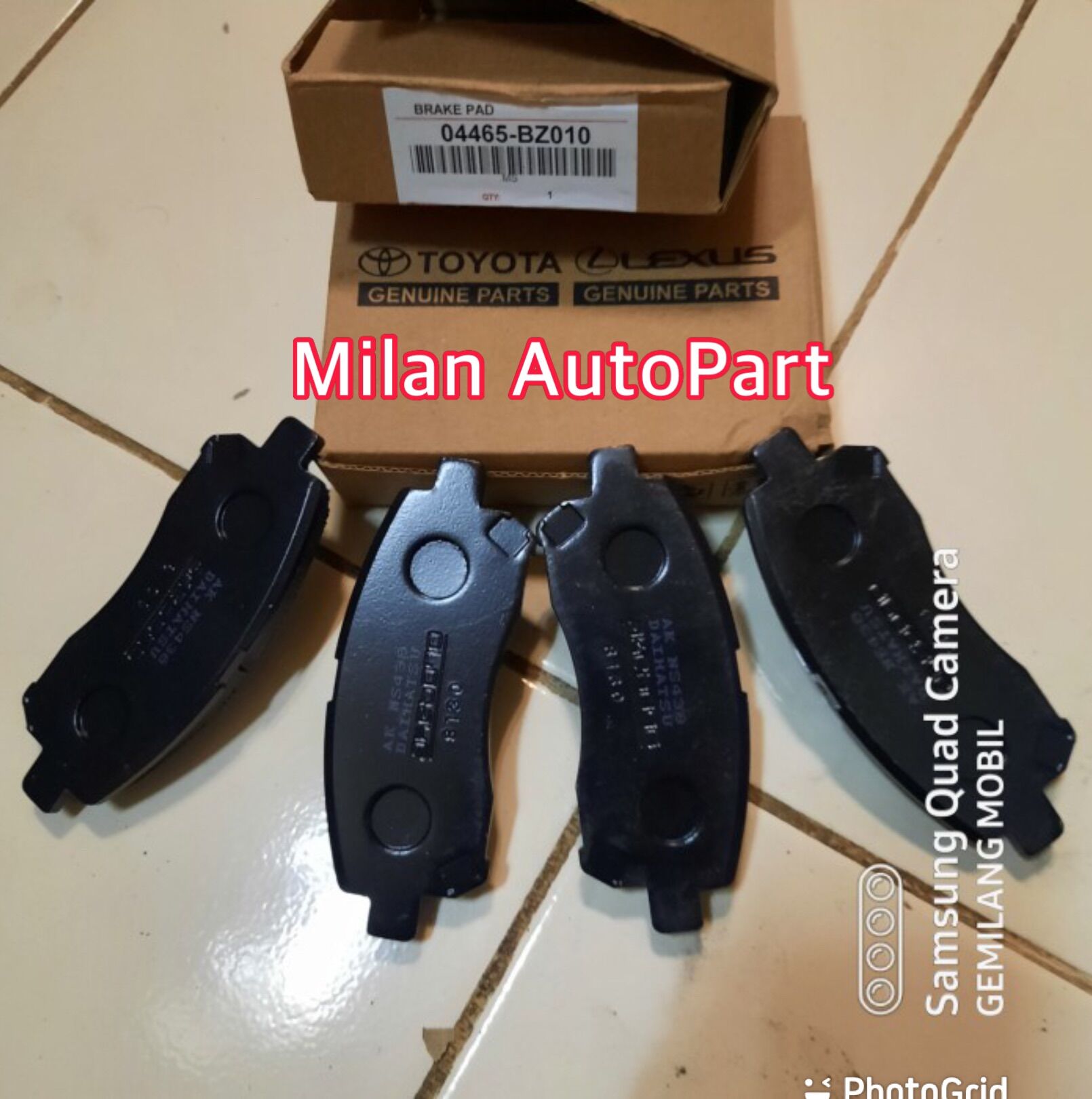Brake Pad Kampas rem depan Avanza Xenia Rush Terios Taruna 04465-BZ010 ...