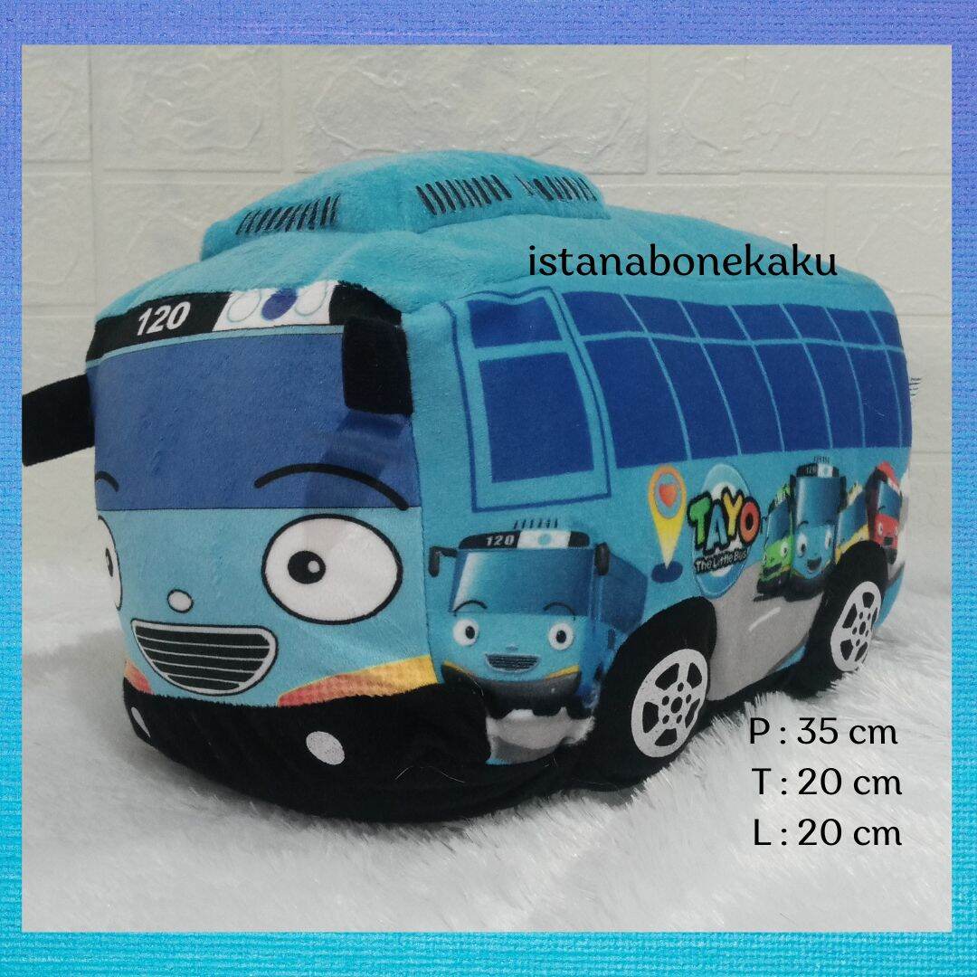 Boneka Bus Tayo Printing Berkualitas SNI Isi Dacron Murni | Lazada ...