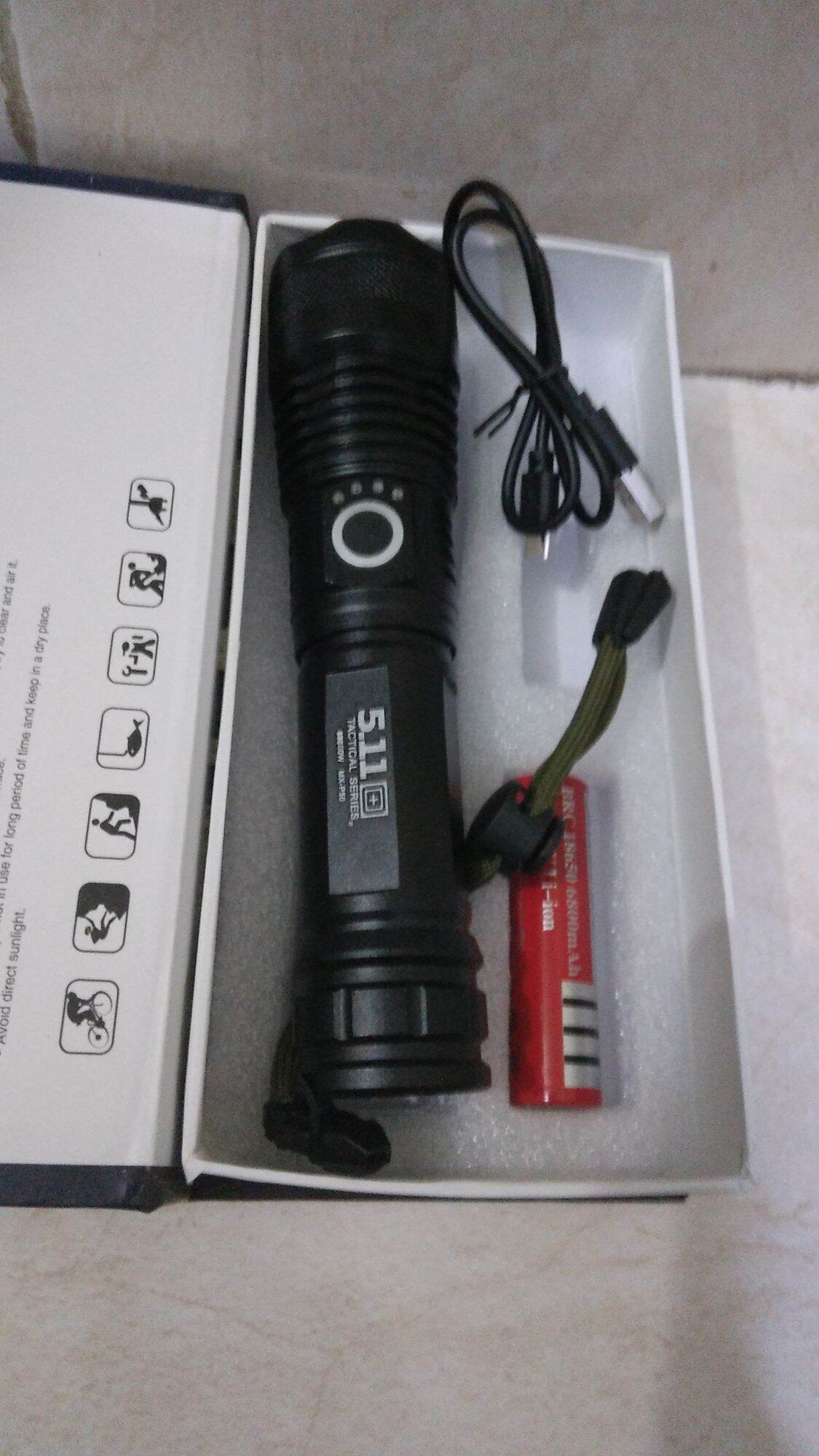 SENTER LED JARAK JAUH CAMPING BERBURU MX-P50 MAX POWER ORIGINAL 88000W SENTER SUPER TERANG ...