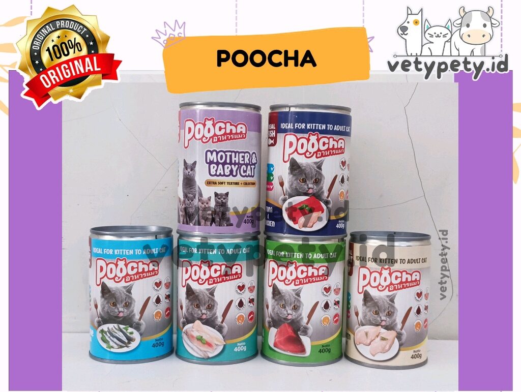 Poocha Wet Food Pakan Makanan Kucing Basah Tuna Sardine Chicken Mother ...
